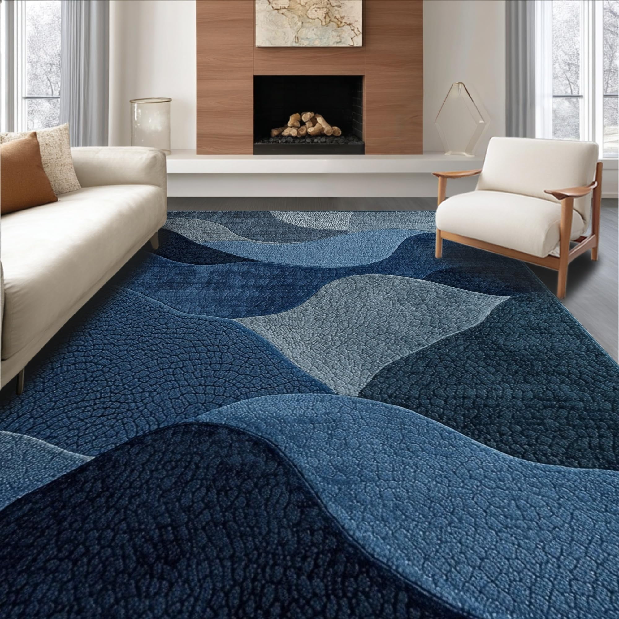 ODIKA Ultra Soft Area Rug 3x5, Non Slip, Stain Resistant, Washable Area ...