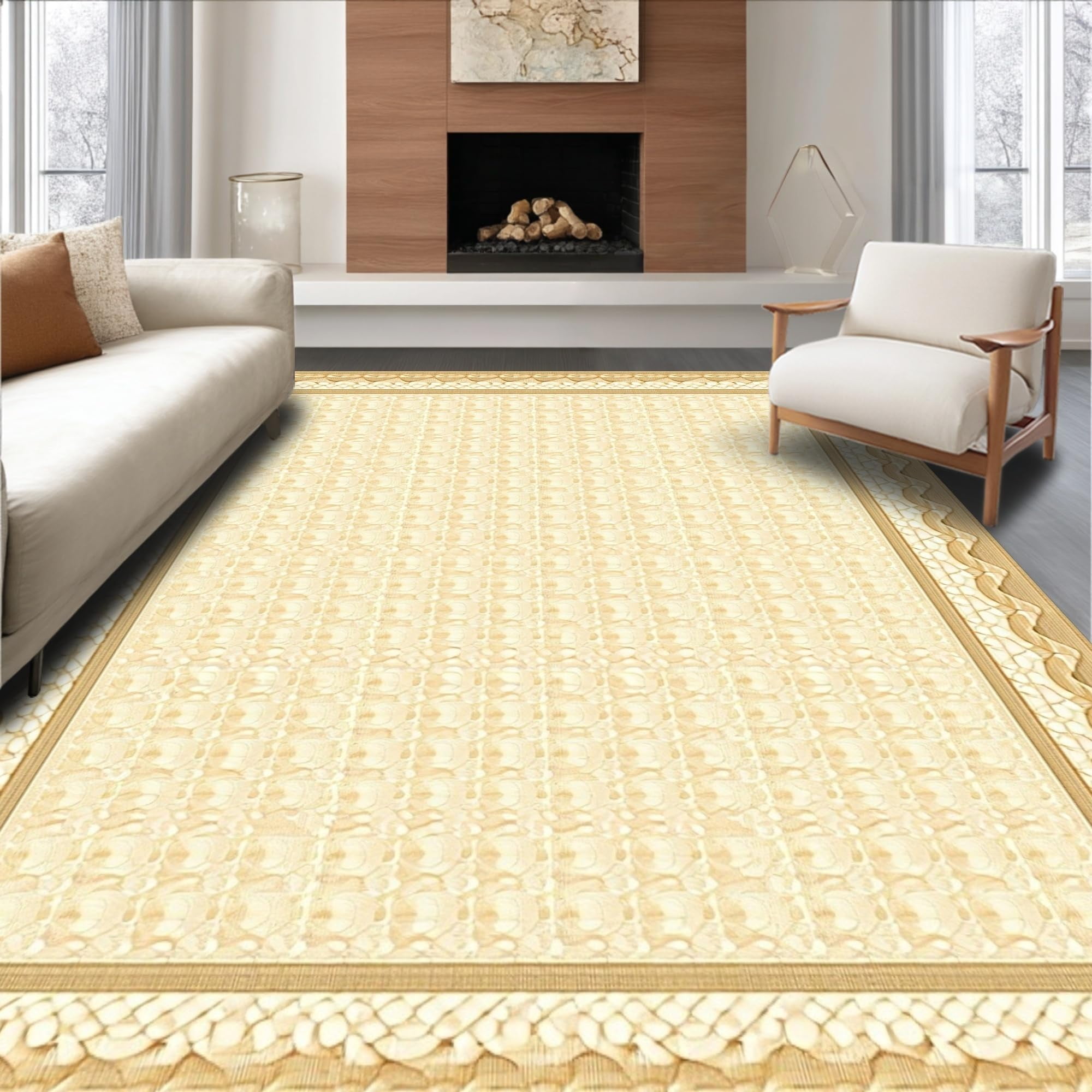 ODIKA Ultra Soft Area Rug 3x5, Non Slip, Stain Resistant, Washable Area ...