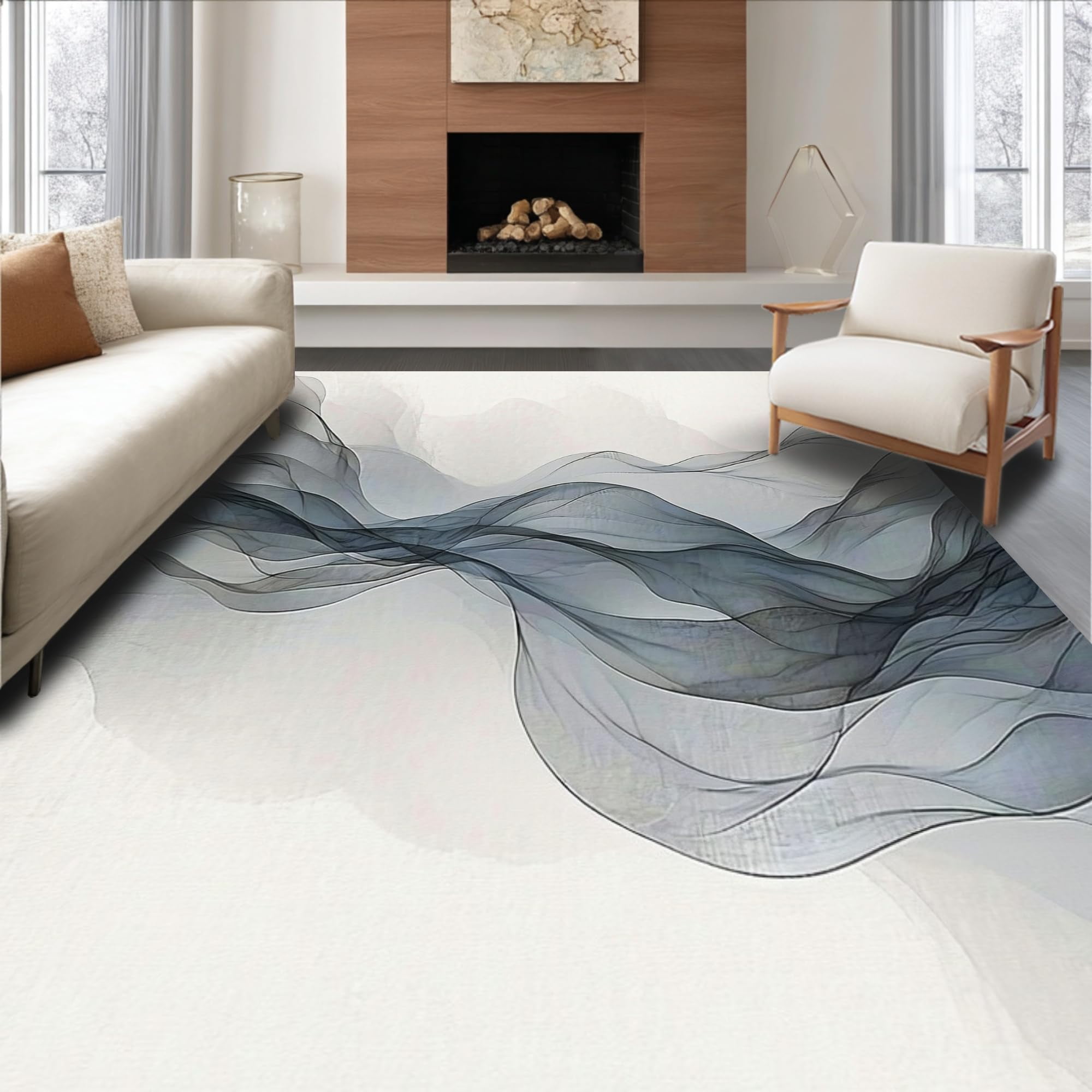 ODIKA Ultra Soft Area Rug 3x5, Non Slip, Stain Resistant, Washable Area ...