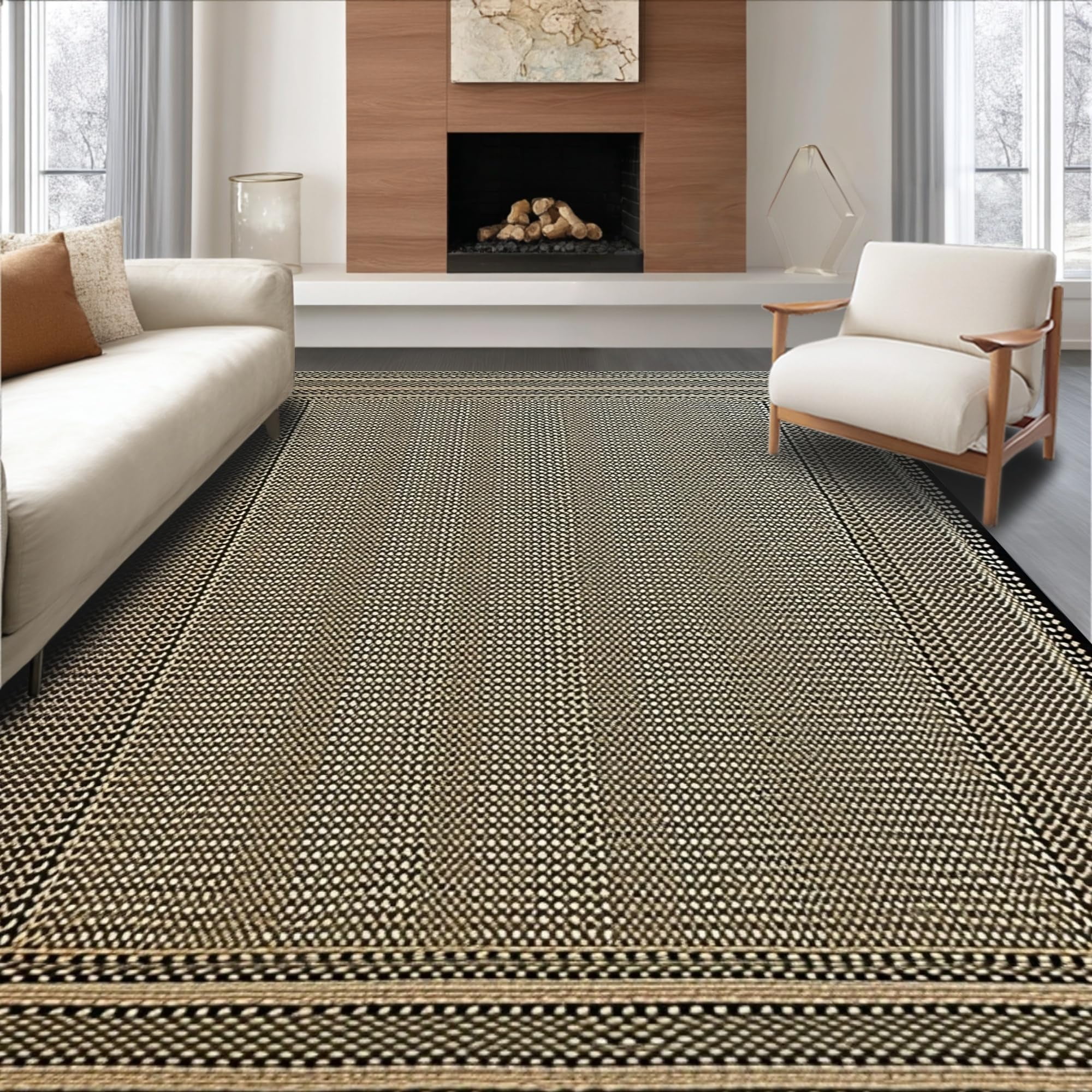 ODIKA Ultra Soft Area Rug 3x5, Non Slip, Stain Resistant, Washable Area ...