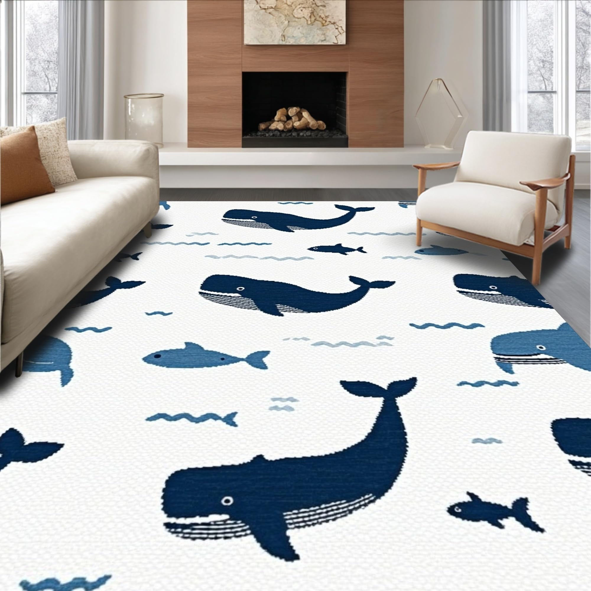 ODIKA Ultra Soft Area Rug 3x5, Non Slip, Stain Resistant, Washable Area ...