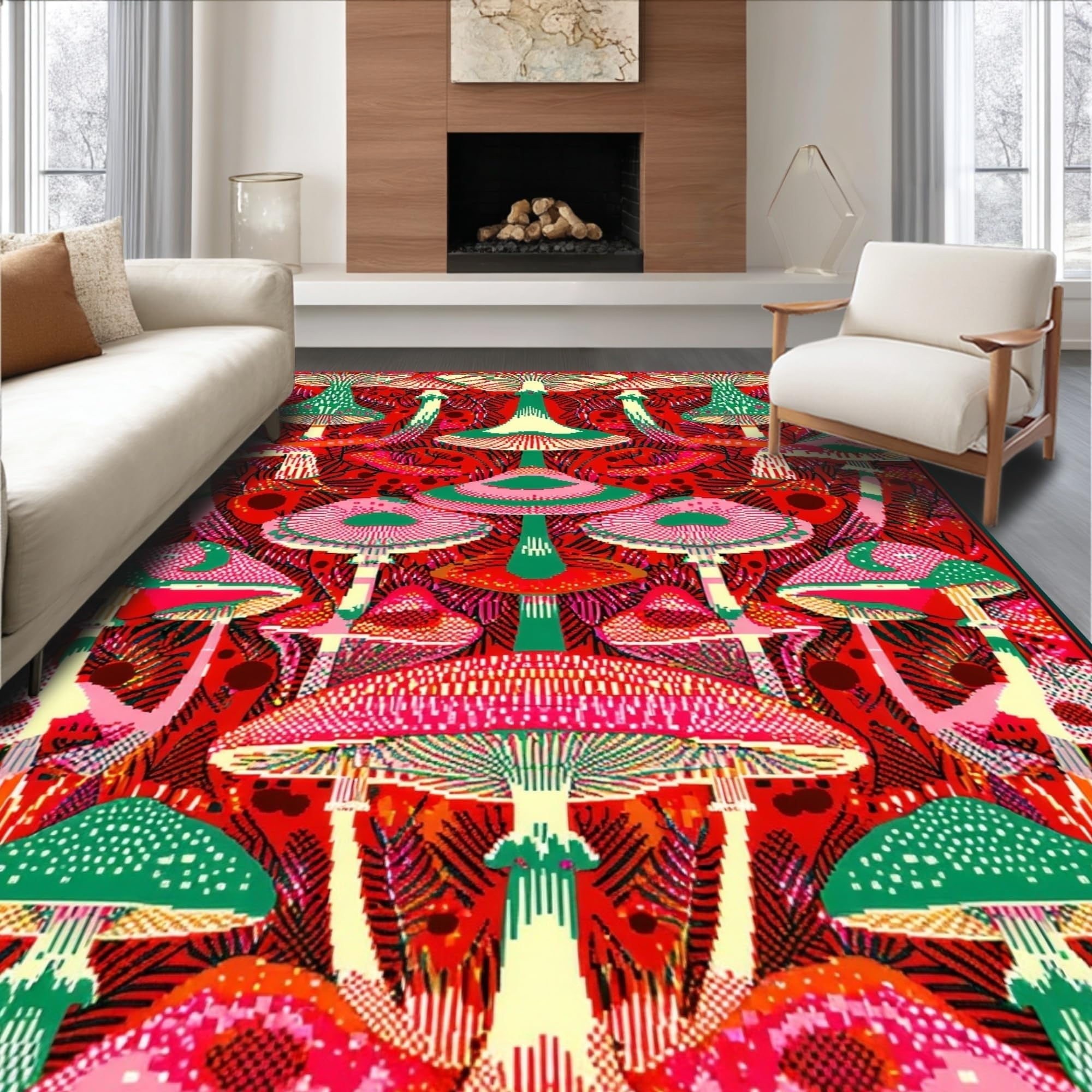 ODIKA Ultra Soft Area Rug 3x5, Non Slip, Stain Resistant, Washable Area ...