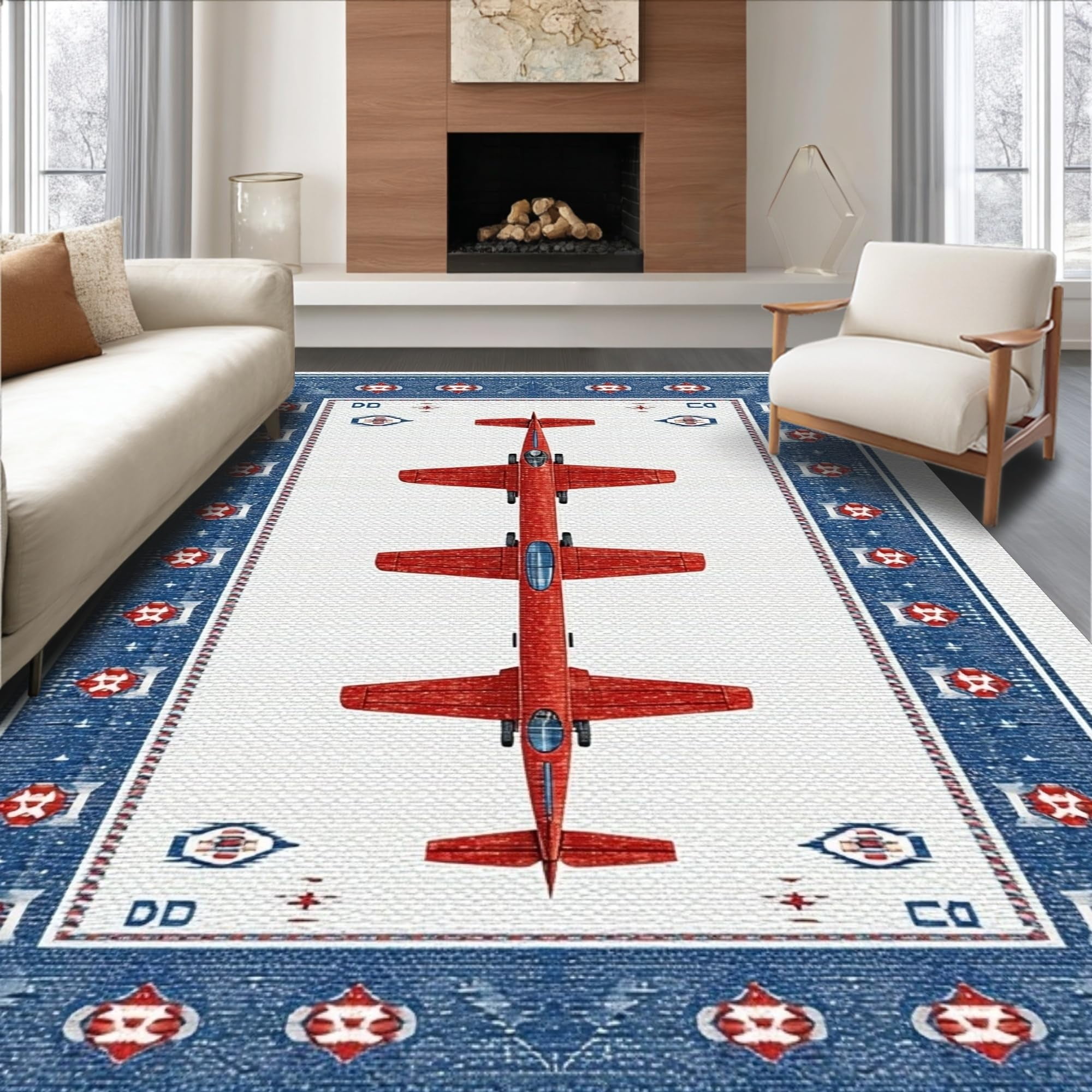 ODIKA Ultra Soft Area Rug 3x5, Non Slip, Stain Resistant, Washable Area ...