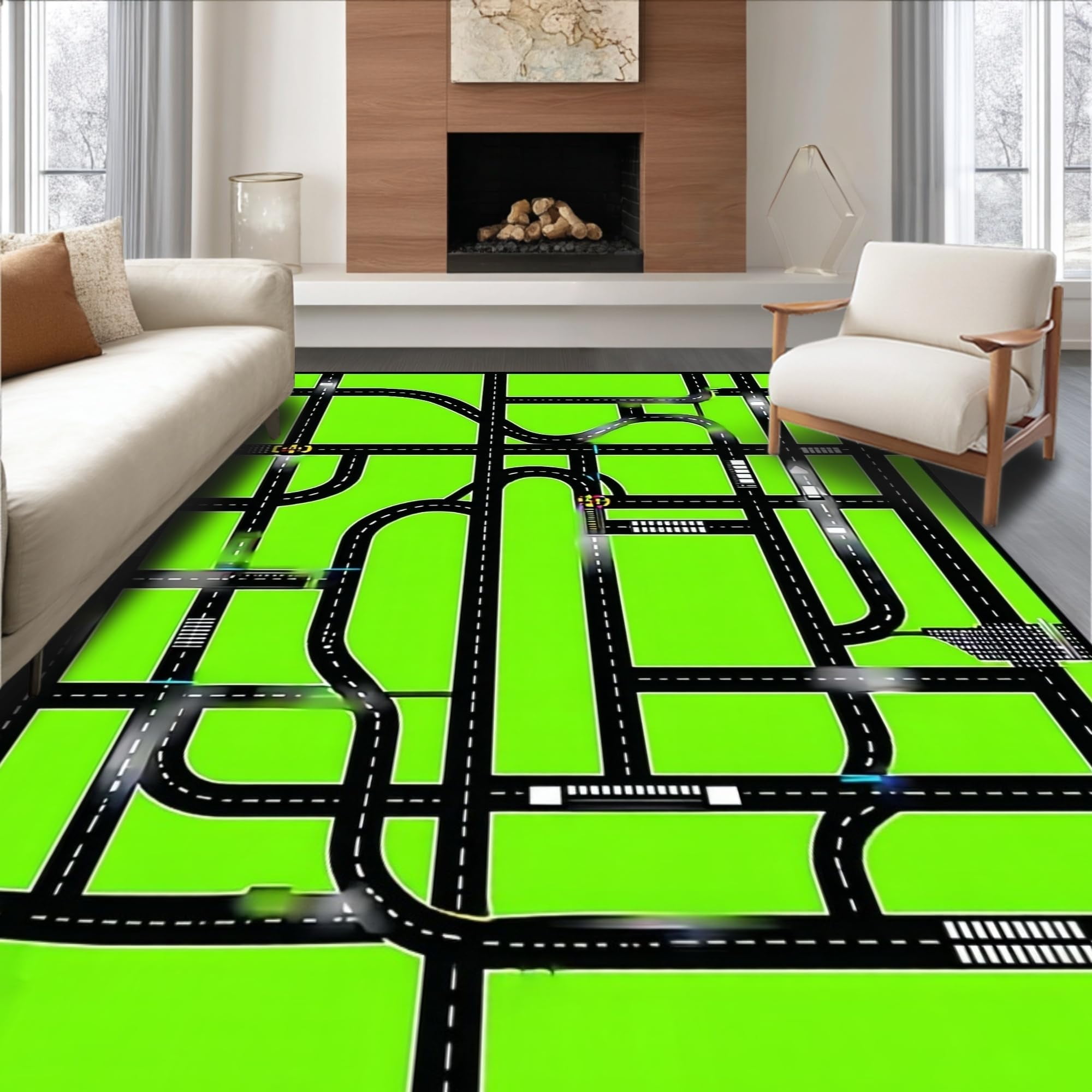 ODIKA Ultra Soft Area Rug 3x5, Non Slip, Stain Resistant, Washable Area ...