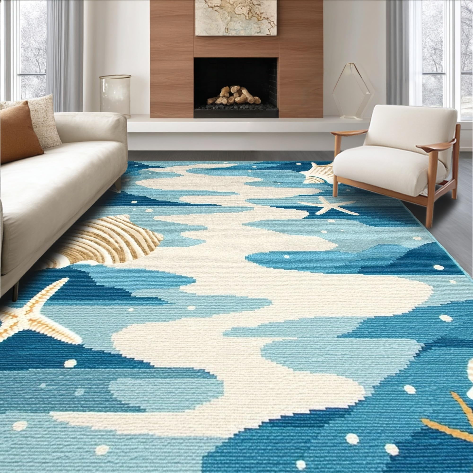 ODIKA Ultra Soft Area Rug 3x5, Non Slip, Stain Resistant, Washable Area ...