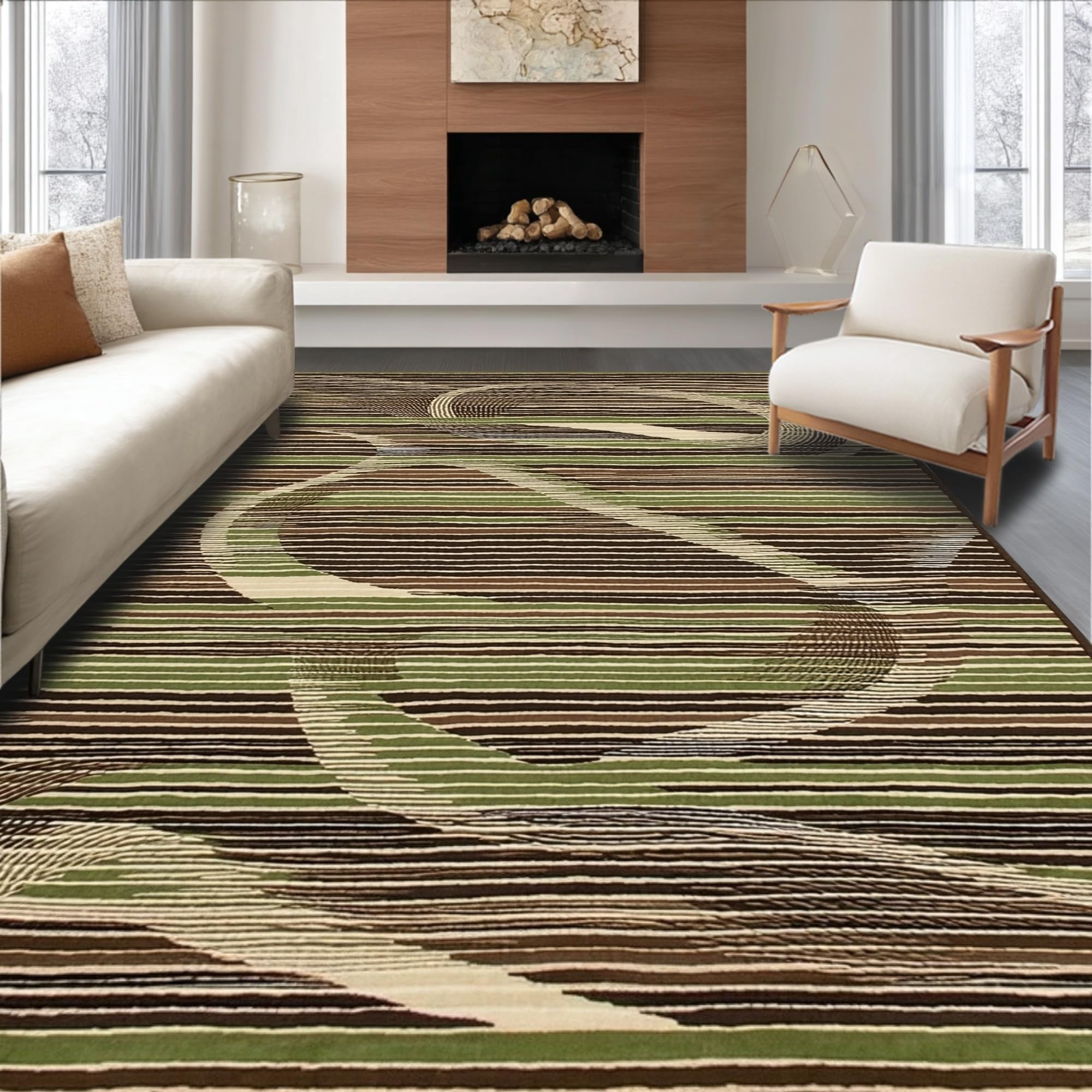 ODIKA Ultra Soft Area Rug 3x5, Non Slip, Stain Resistant, Washable Area ...
