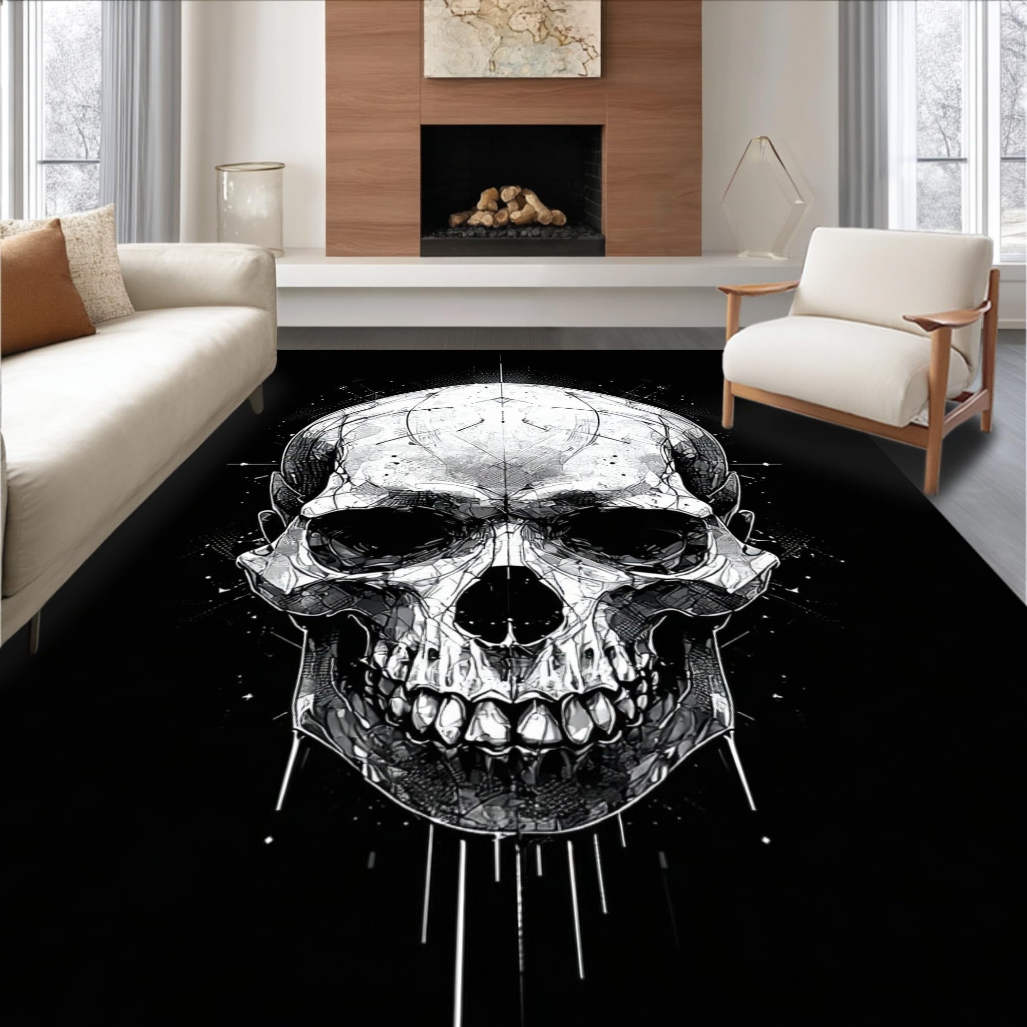 ODIKA Ultra Soft Area Rug 3x5, Non Slip, Stain Resistant, Washable Area ...