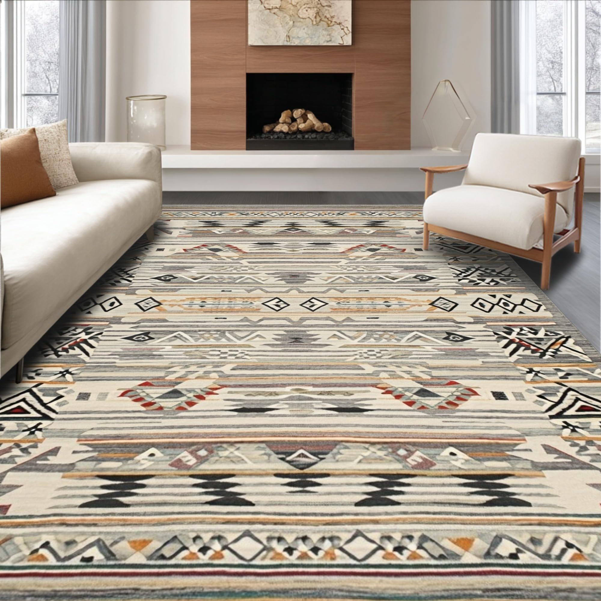 ODIKA Ultra Soft Area Rug 3x5, Non Slip, Stain Resistant, Washable Area ...