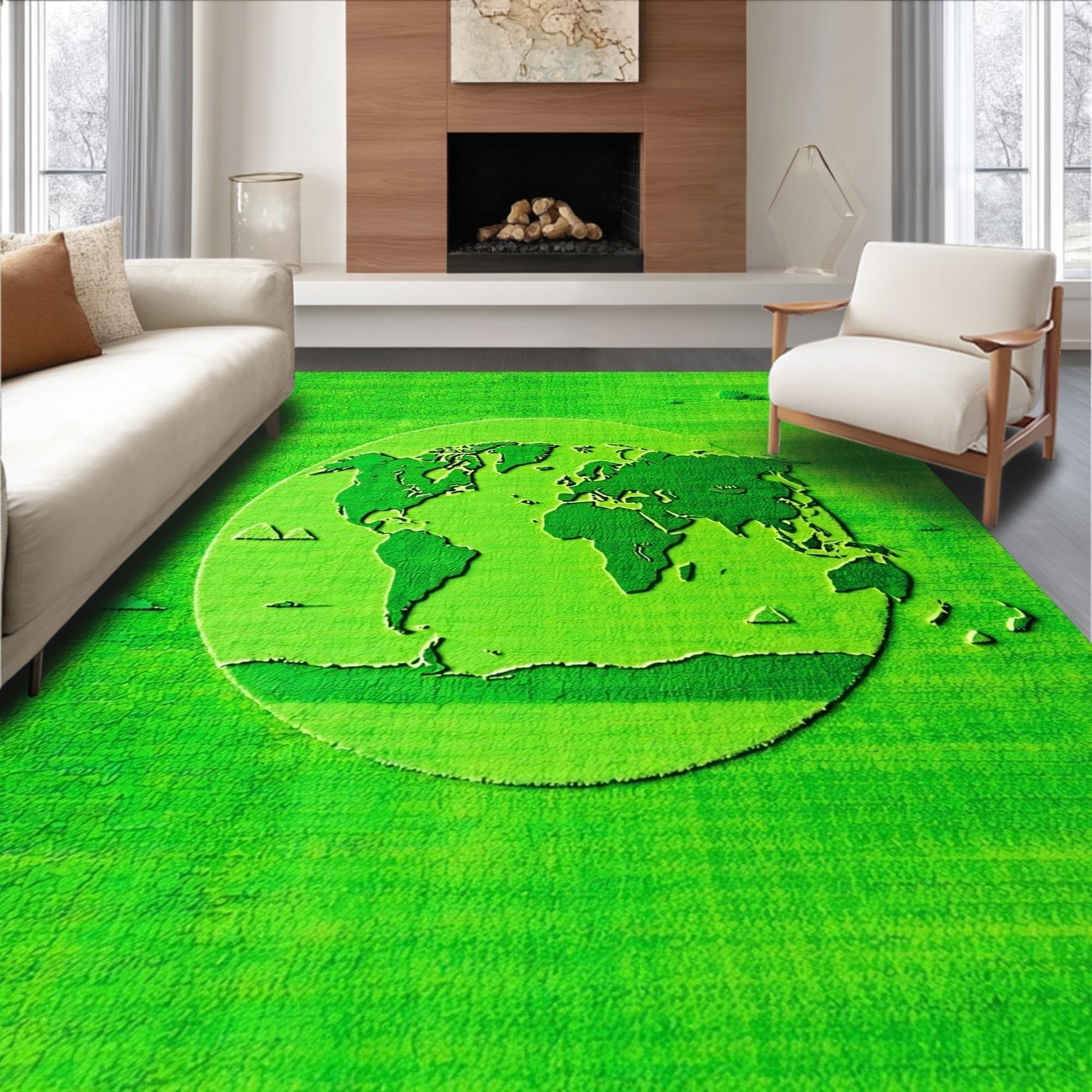 ODIKA Ultra Soft Area Rug 3x5, Non Slip, Stain Resistant, Washable Area ...