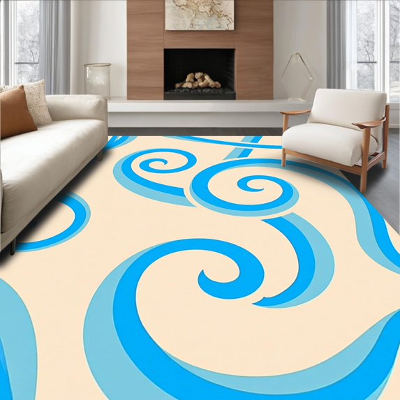 ODIKA Ultra Soft Area Rug 3x5, Plush Spiral Swirl Accent with Texture ...