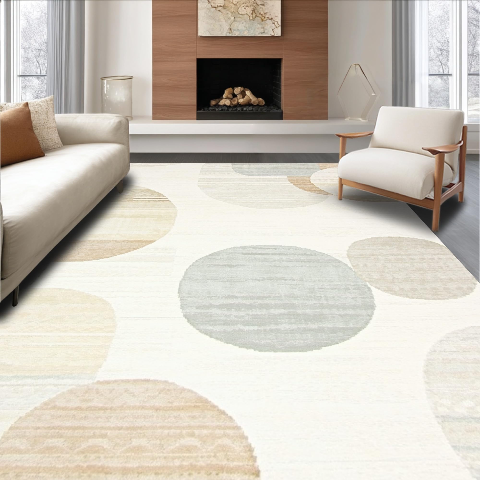 ODIKA Ultra Soft Area Rug 4x6, Non Slip, Stain Resistant, Washable Area ...