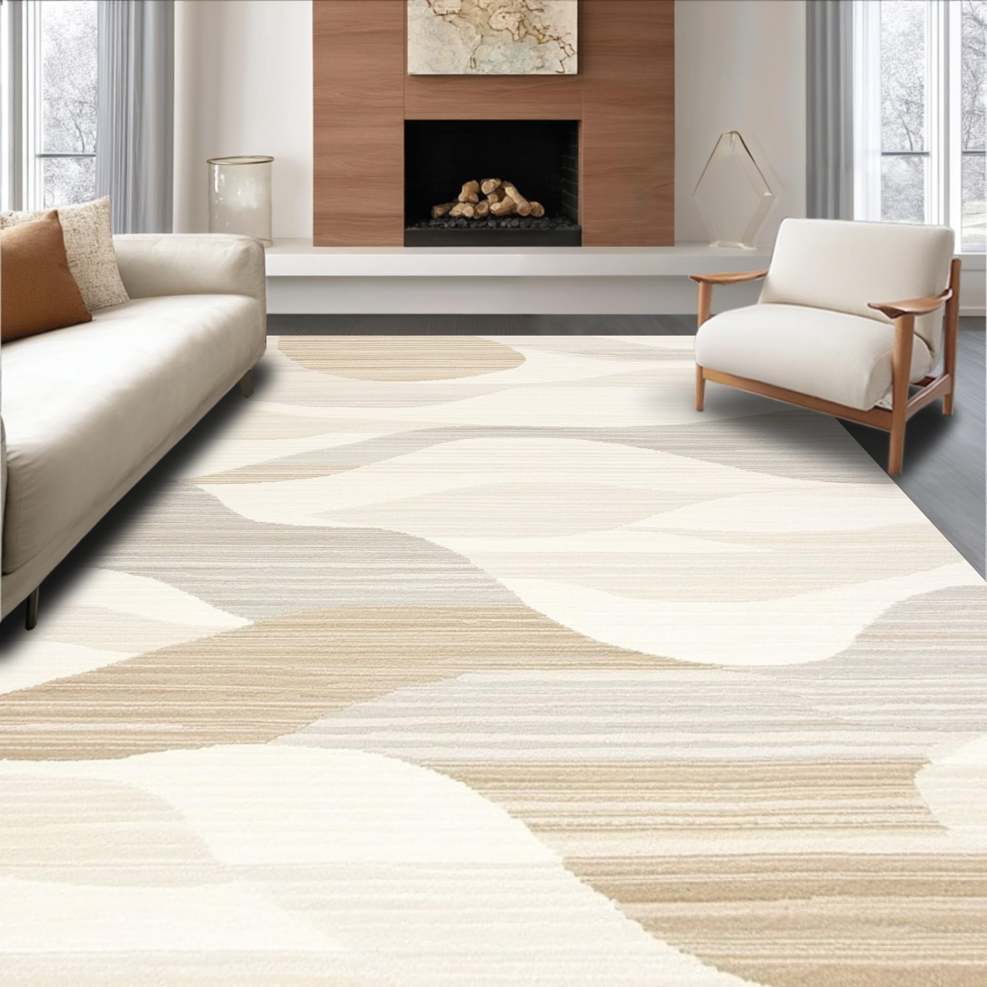 ODIKA Ultra Soft Area Rug 4x6, Non Slip, Stain Resistant, Washable Area ...