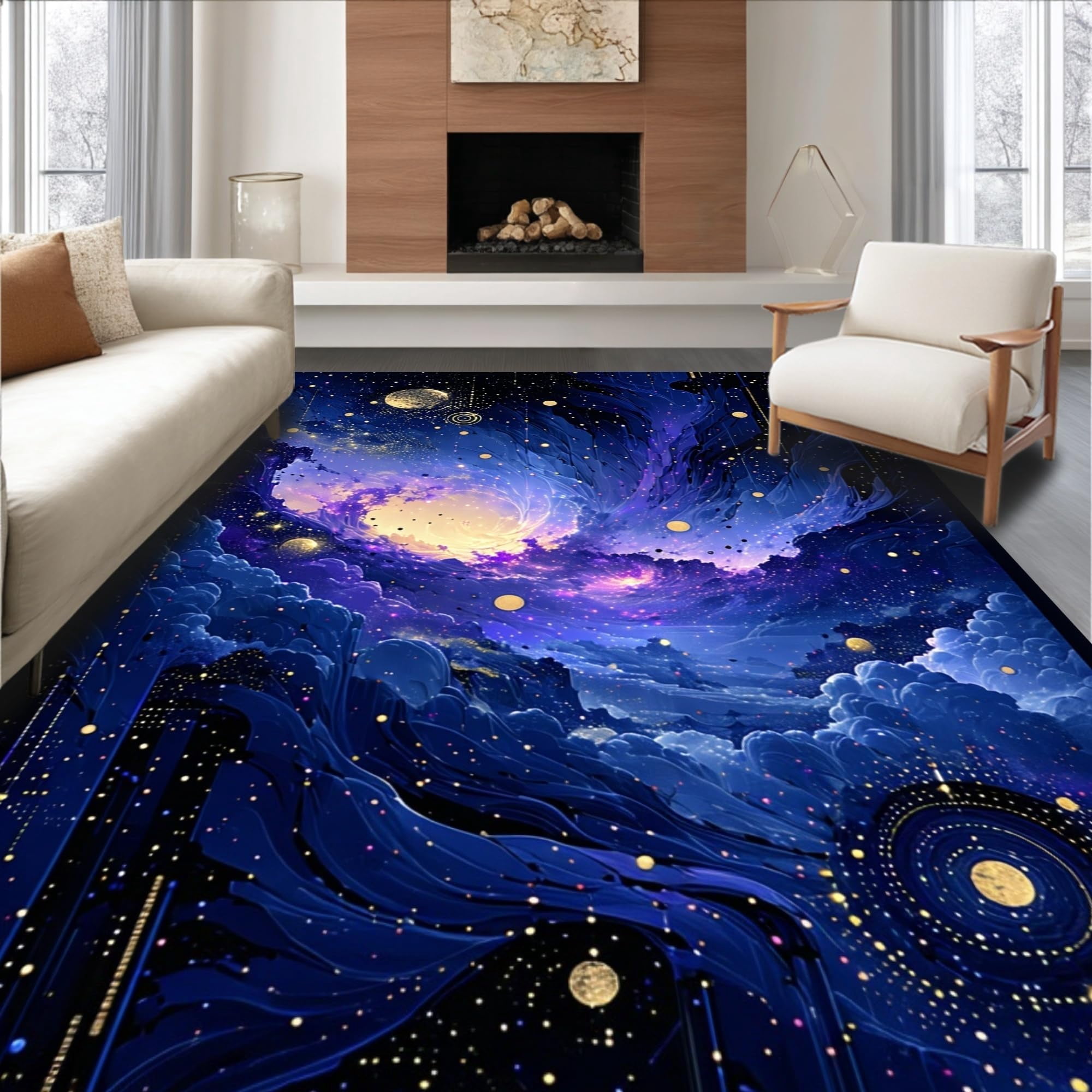 ODIKA Ultra Soft Area Rug 4x6, Non Slip, Stain Resistant, Washable Area ...
