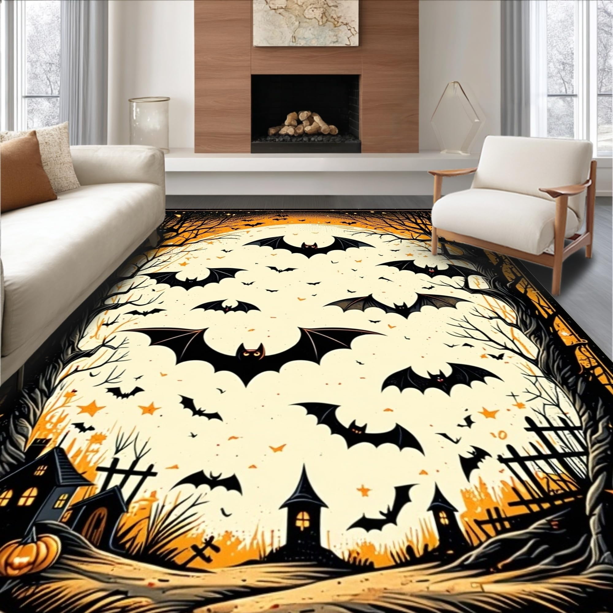 ODIKA Ultra Soft Area Rug 4x6, Non Slip, Stain Resistant, Washable Area ...