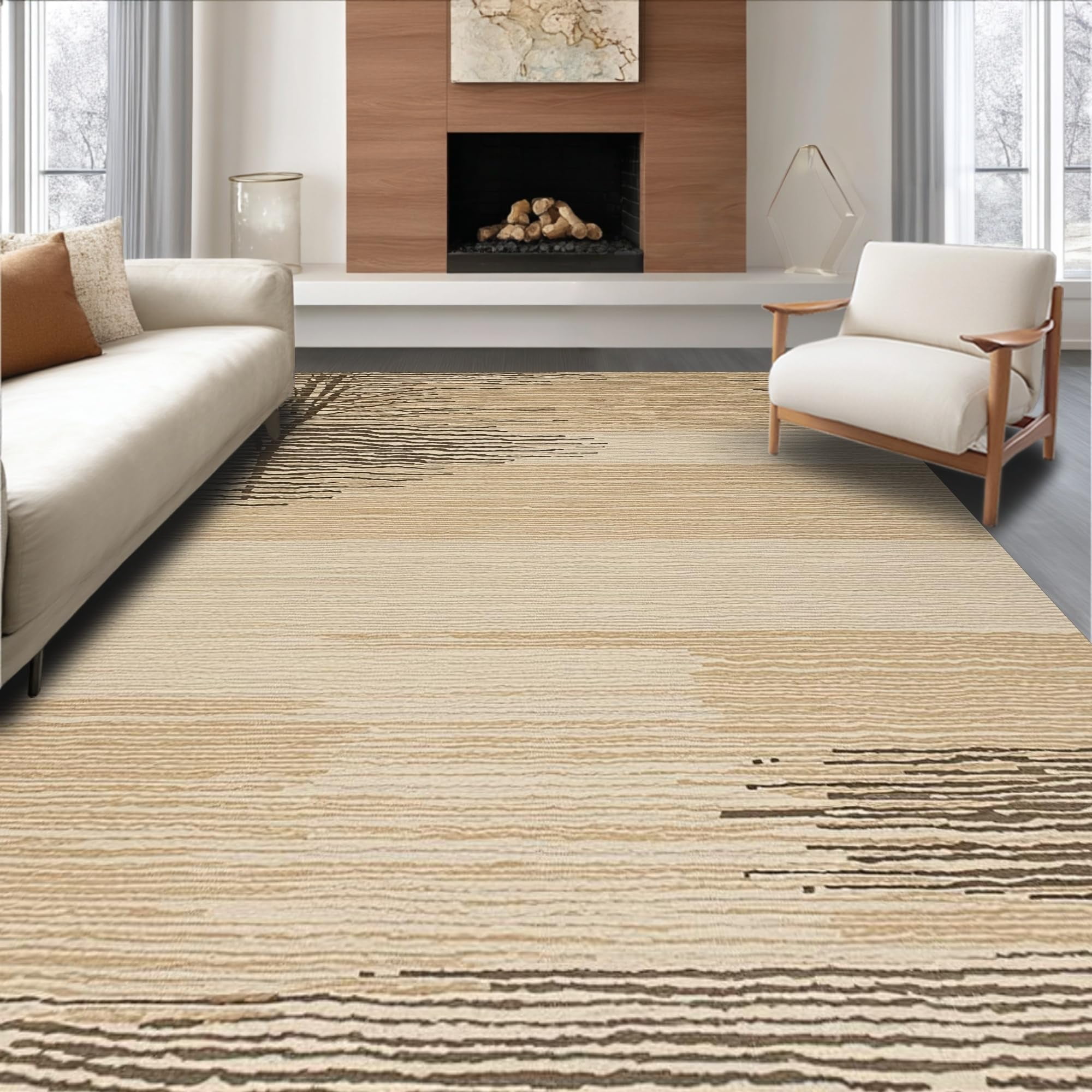 ODIKA Ultra Soft Area Rug 4x6, Non Slip, Stain Resistant, Washable Area ...