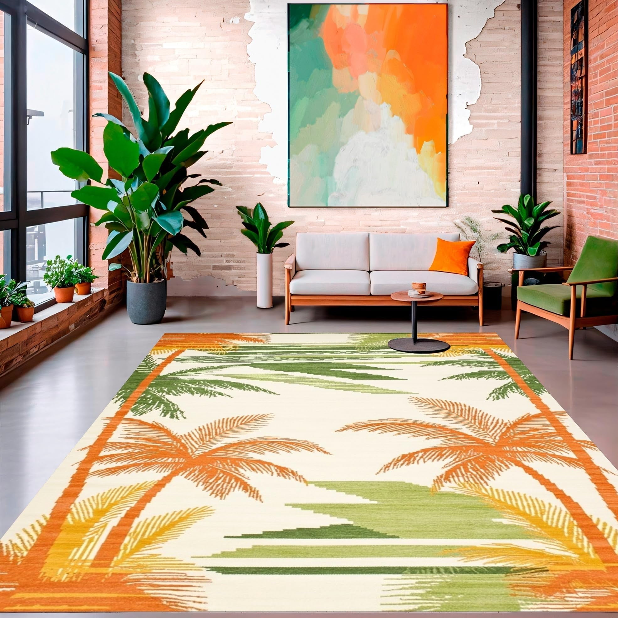 ODIKA Ultra Soft Area Rug 4x6, Non Slip, Stain Resistant, Washable Area ...