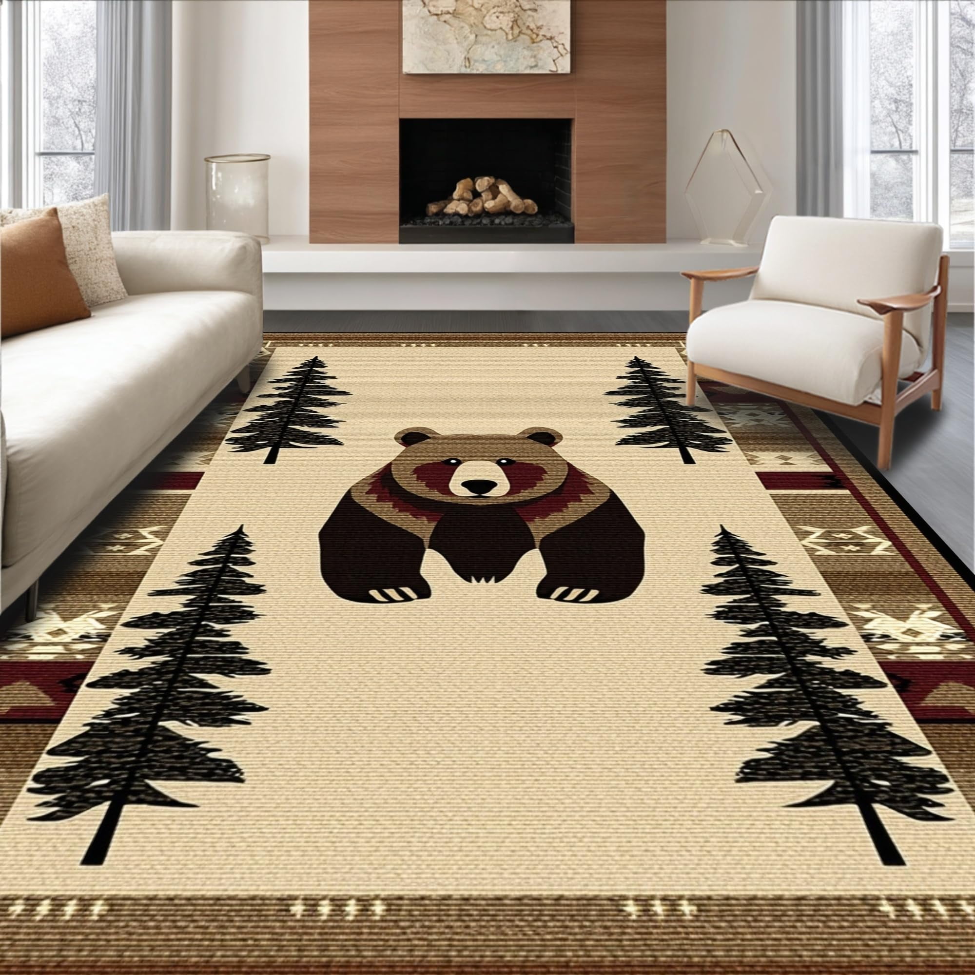 ODIKA Ultra Soft Area Rug 4x6, Non Slip, Stain Resistant, Washable Area ...