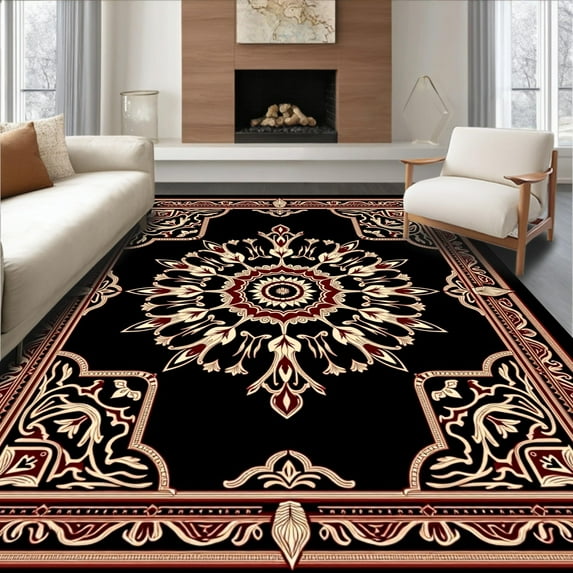 ODIKA Ultra Soft Area Rug 5x7, Medallion Entry with Intricate Floral ...