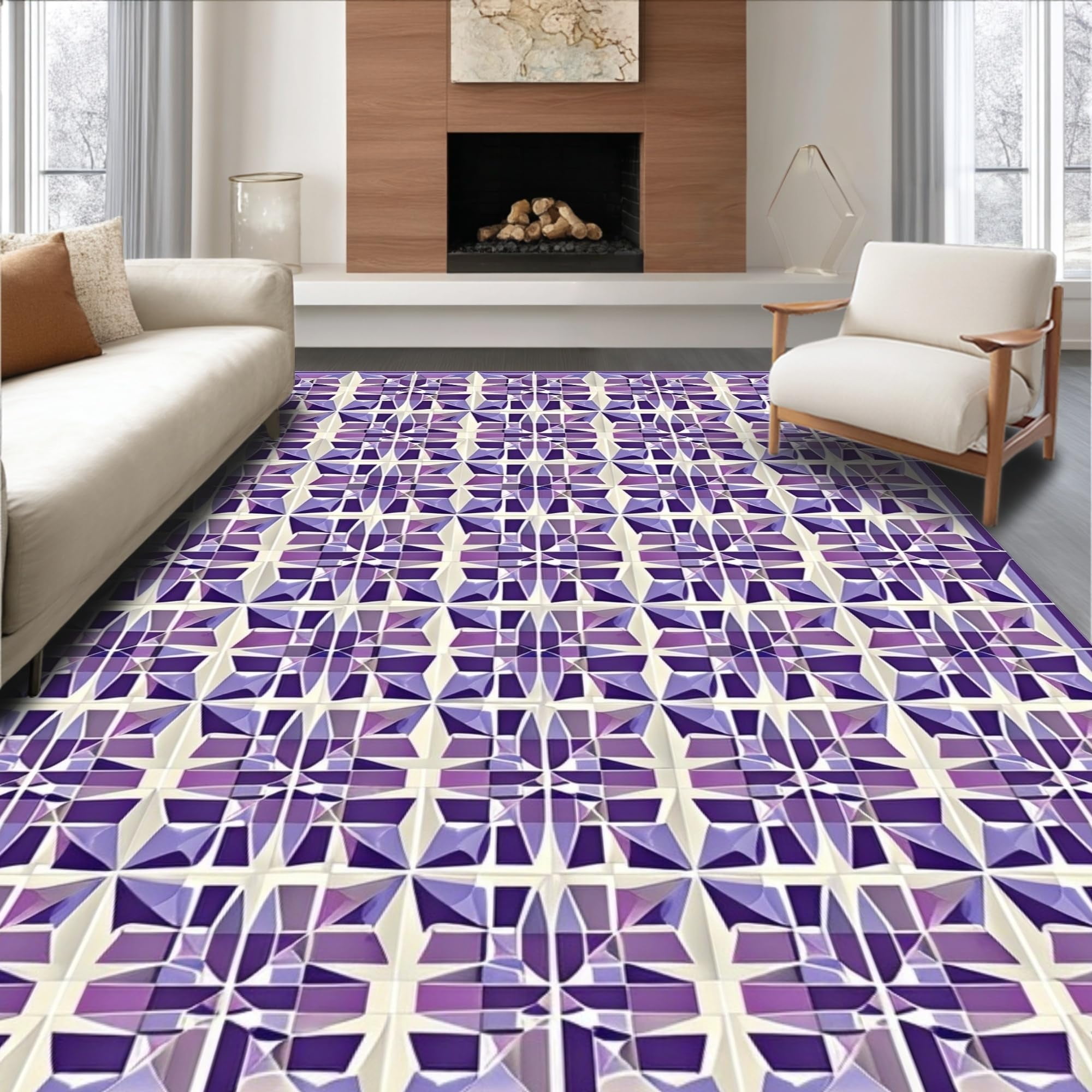 ODIKA Ultra Soft Area Rug 5x7, Non Slip, Stain Resistant, Washable Area ...