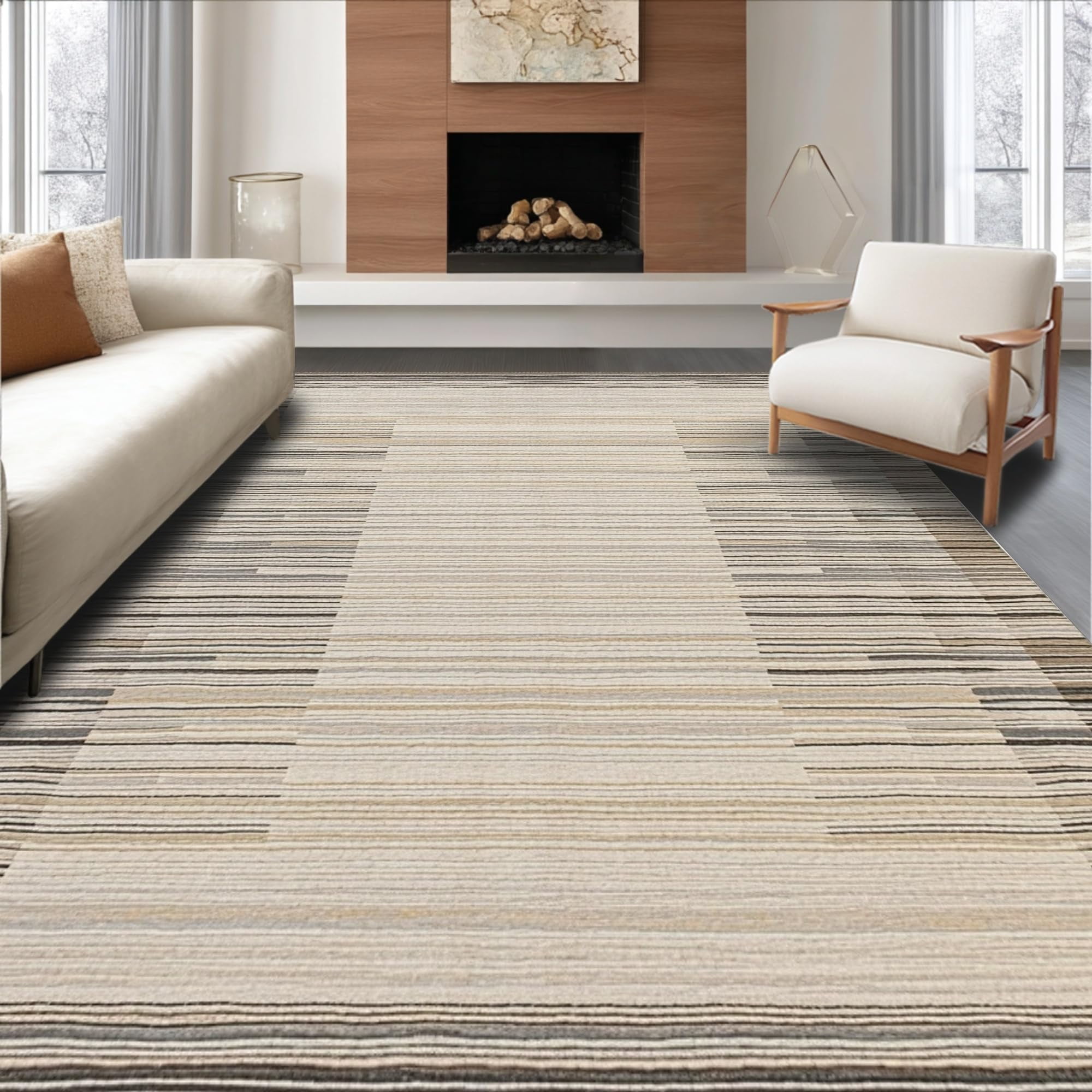 ODIKA Ultra Soft Area Rug 5x7, Non Slip, Stain Resistant, Washable Area ...