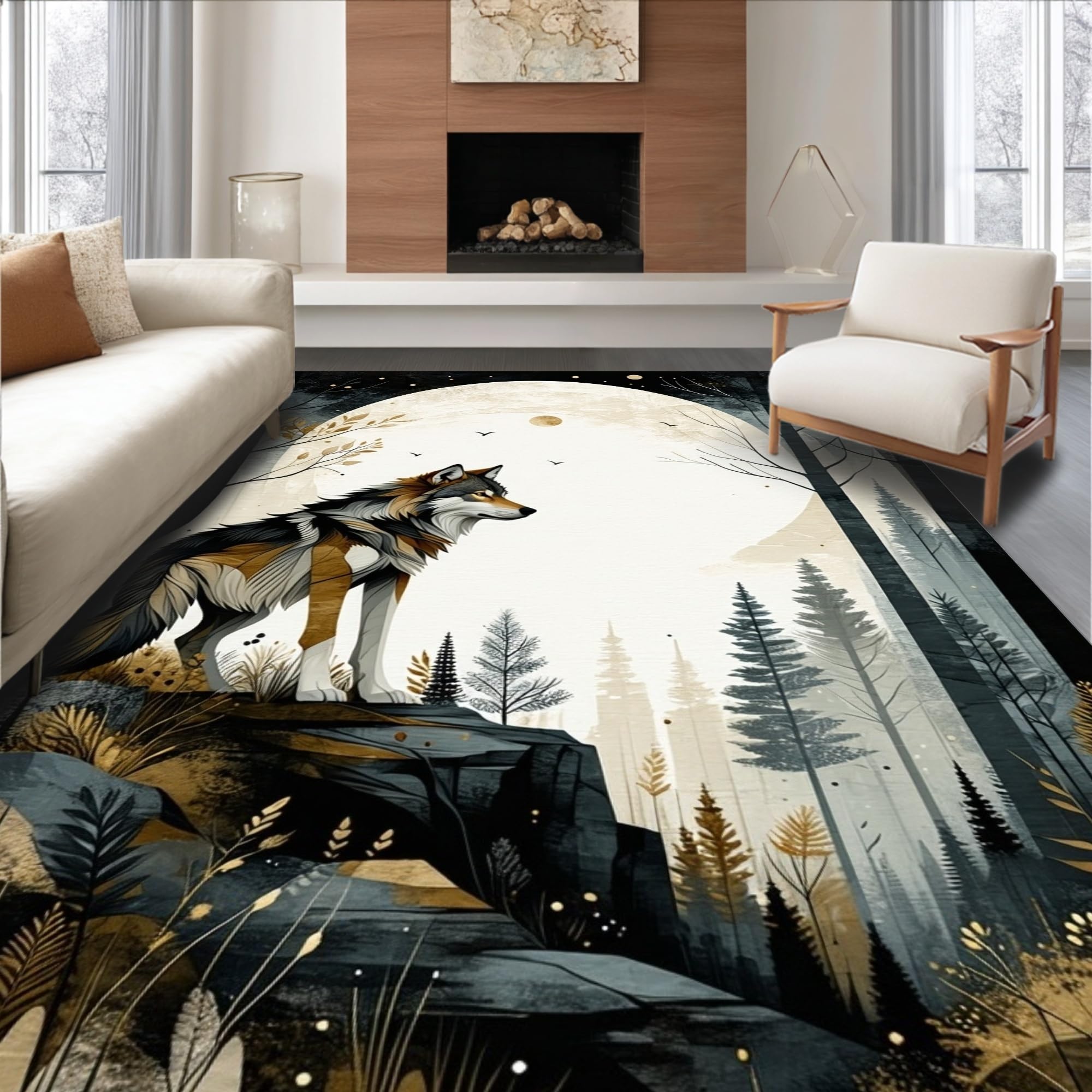ODIKA Ultra Soft Area Rug 5x7, Non Slip, Stain Resistant, Washable Area ...