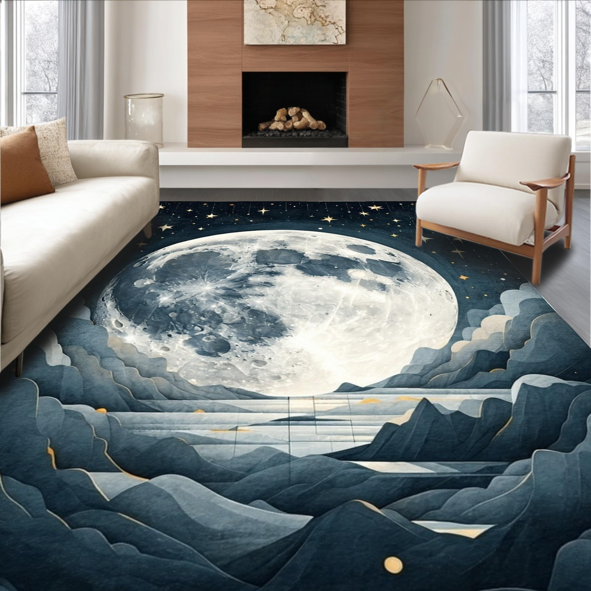 ODIKA Ultra Soft Area Rug 5x7, Non Slip, Stain Resistant, Washable Area ...