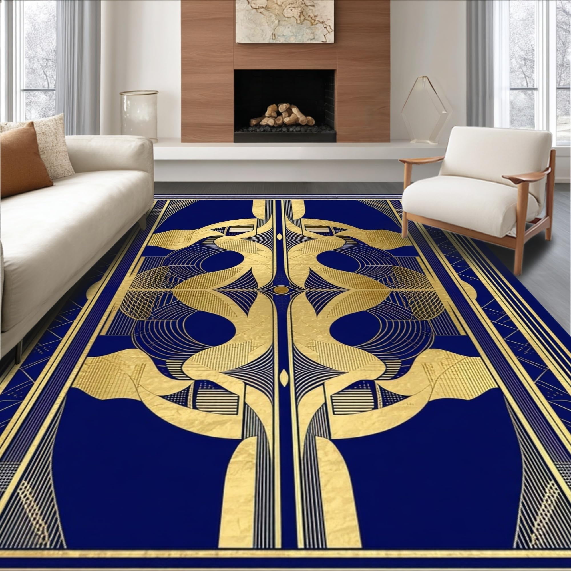 ODIKA Ultra Soft Area Rug 5x7, Non Slip, Stain Resistant, Washable Area ...