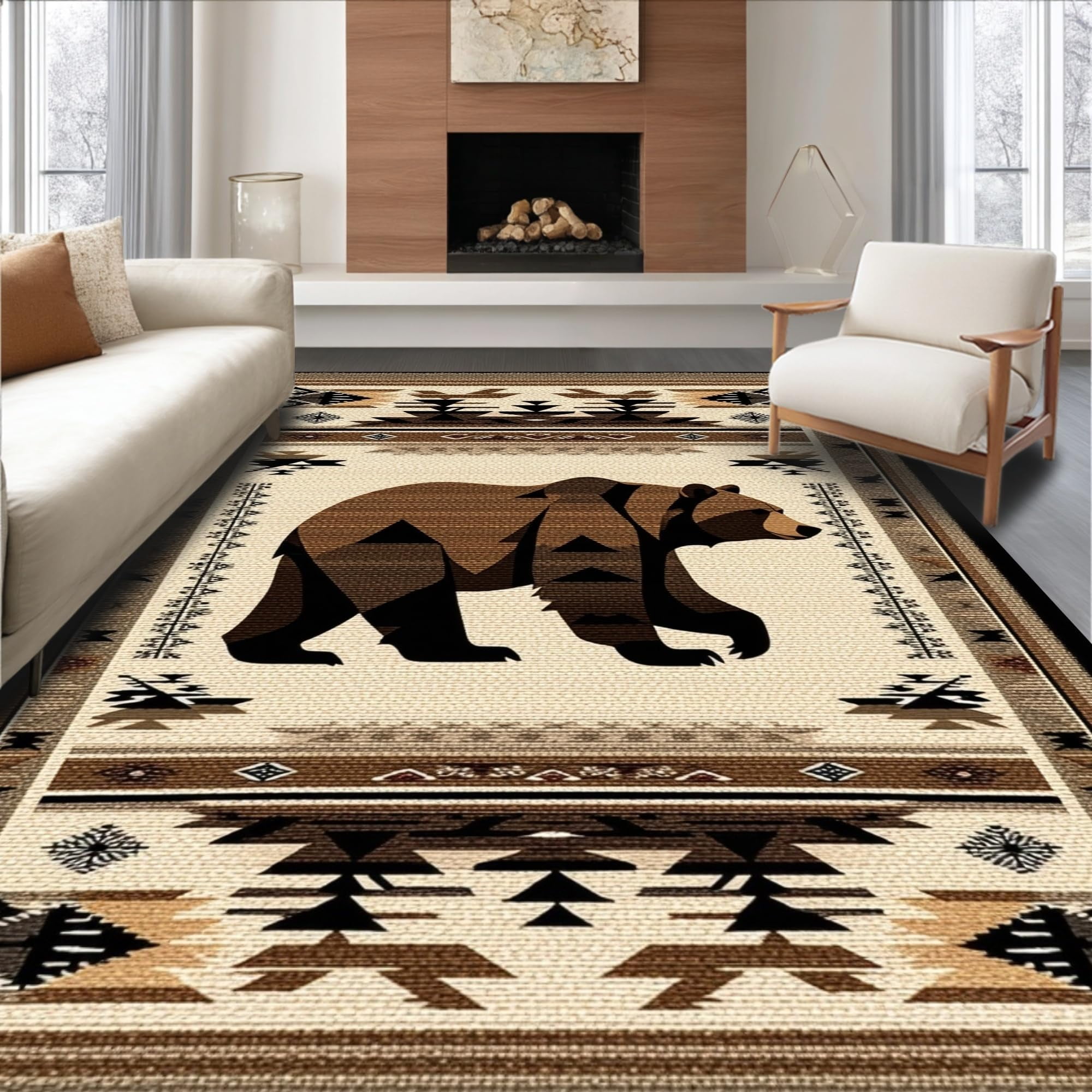 ODIKA Ultra Soft Area Rug 5x7, Non Slip, Stain Resistant, Washable Area ...