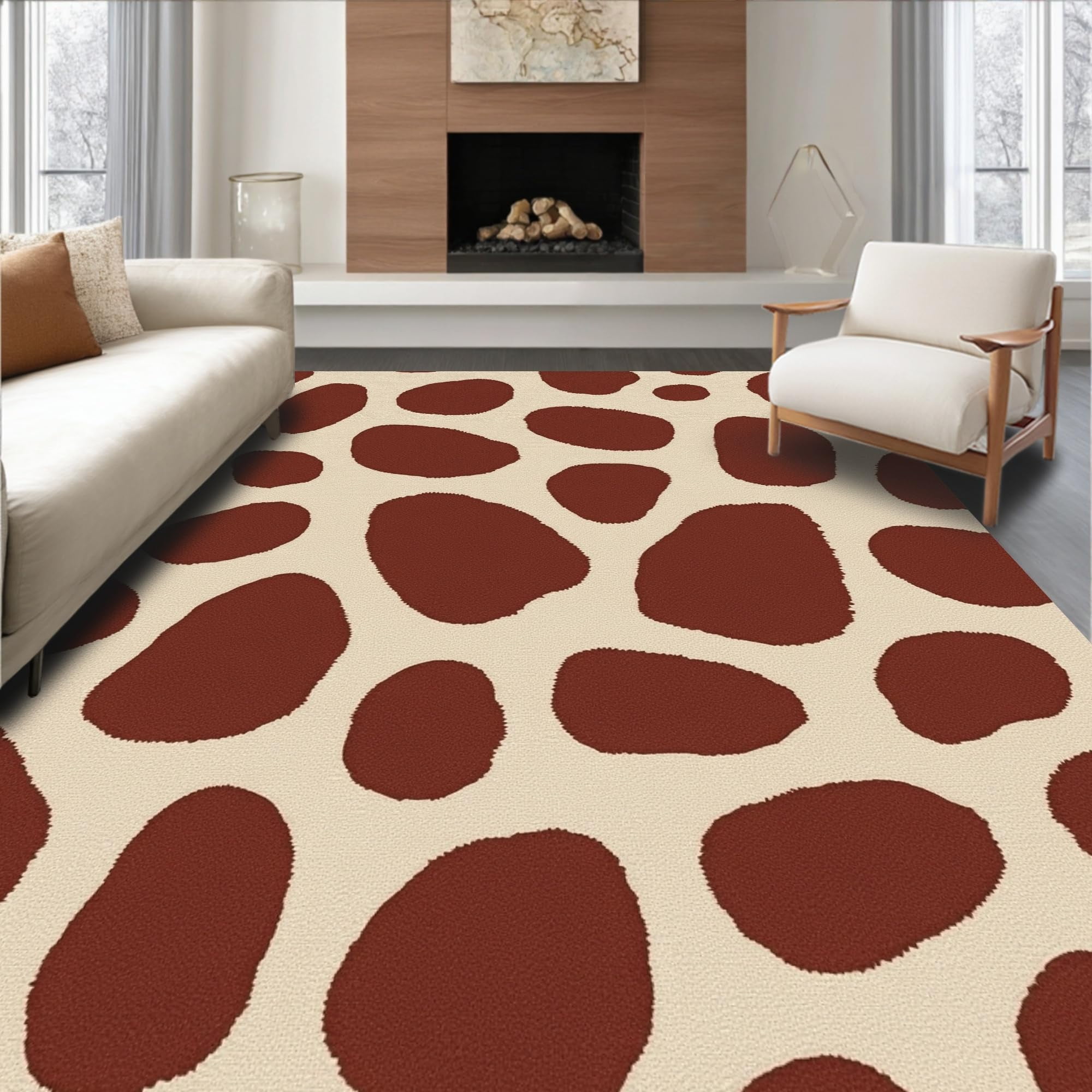 ODIKA Ultra Soft Area Rug 6x6, Non Slip, Stain Resistant, Washable Area ...