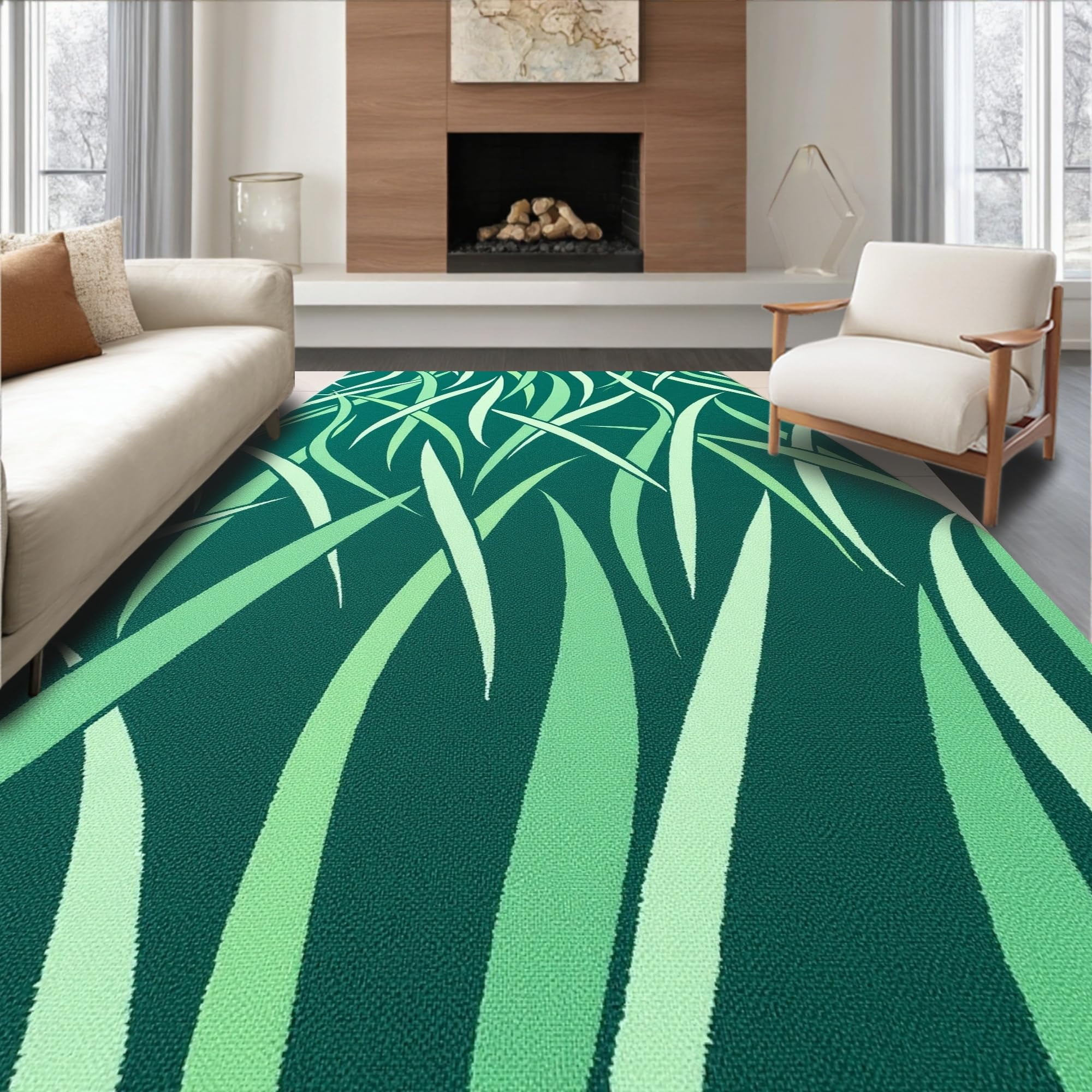ODIKA Ultra Soft Area Rug 6x6, Non Slip, Stain Resistant, Washable Area ...