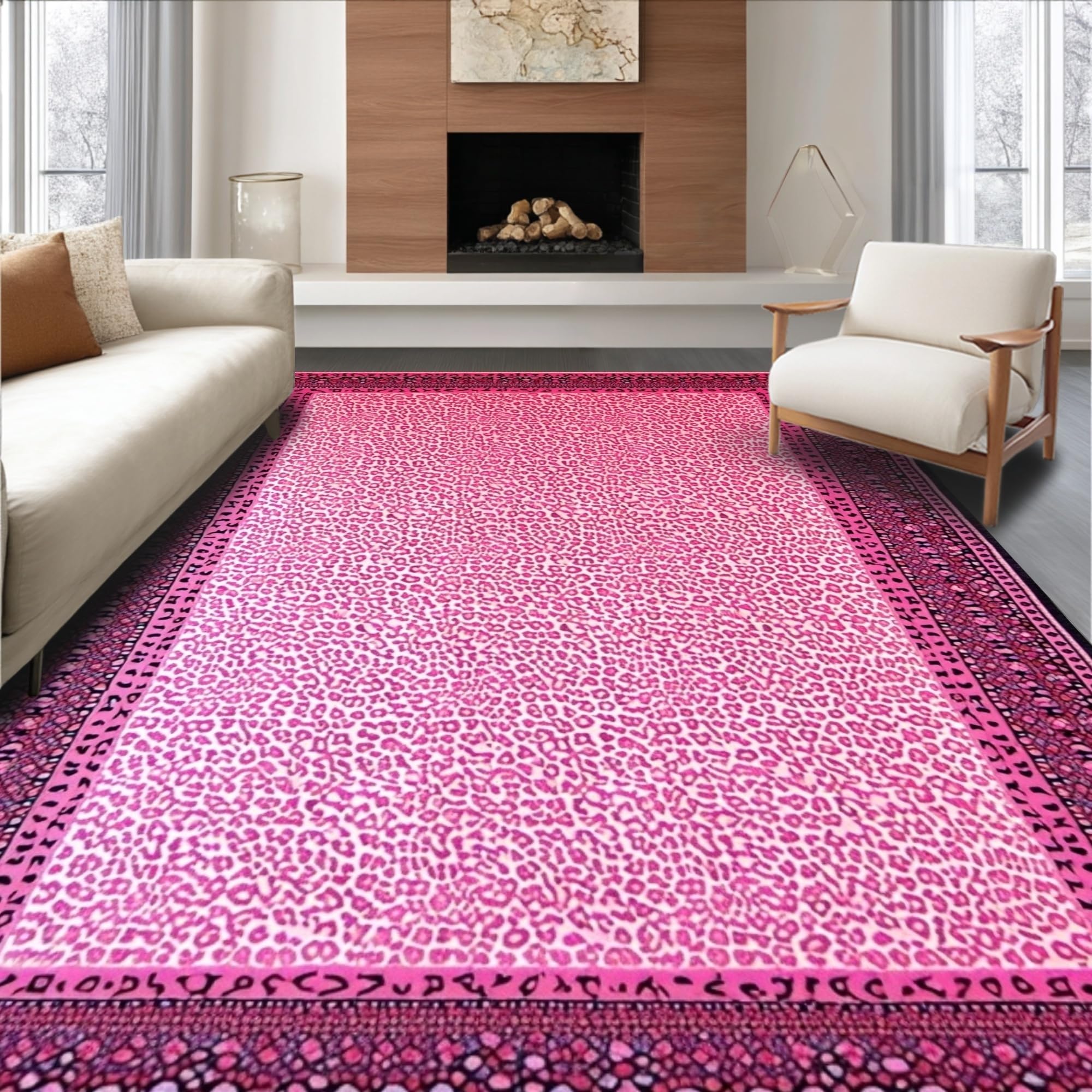 ODIKA Ultra Soft Area Rug 6x9, Non Slip, Stain Resistant, Washable Area ...