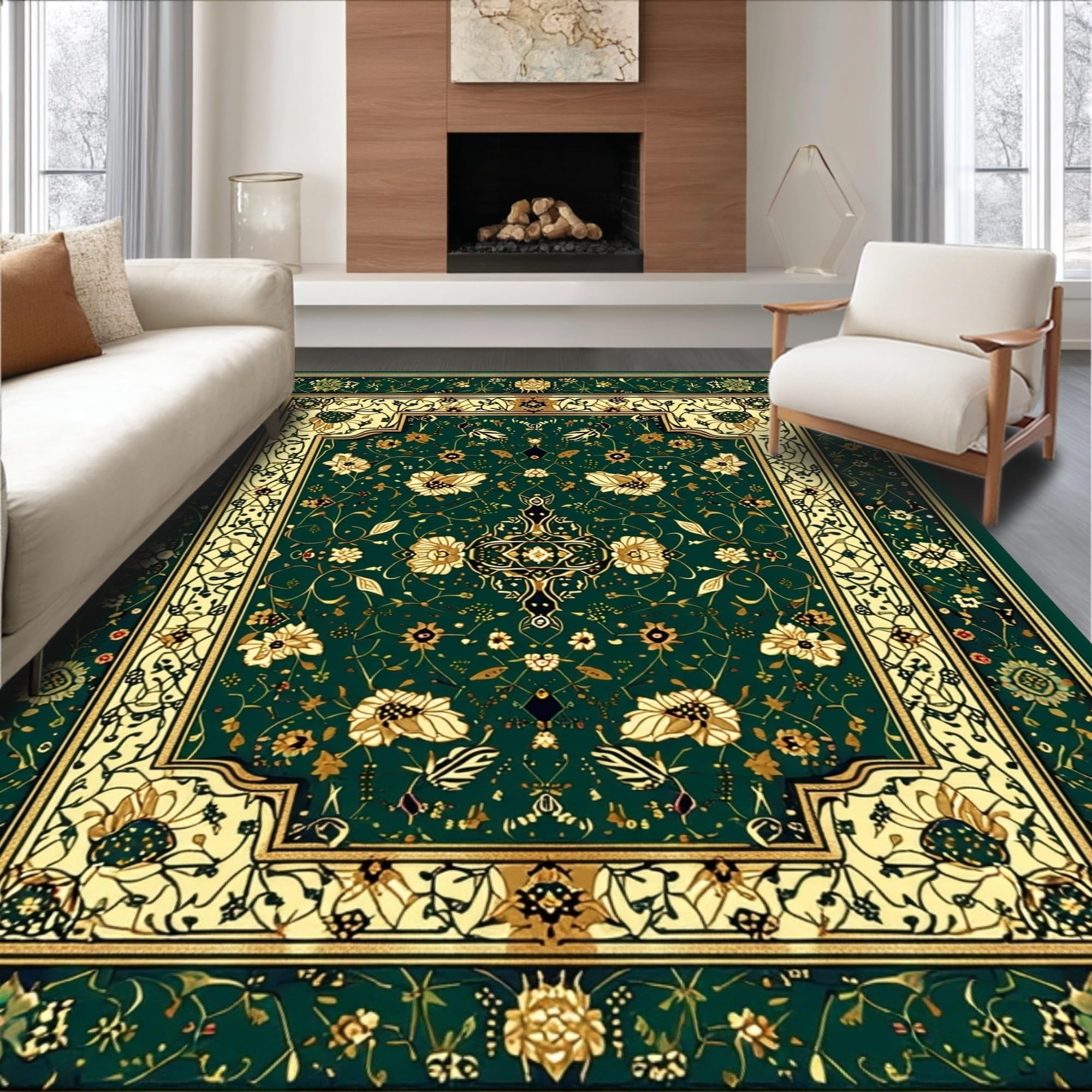 ODIKA Ultra Soft Area Rug 6x9, Non Slip, Stain Resistant, Washable Area ...