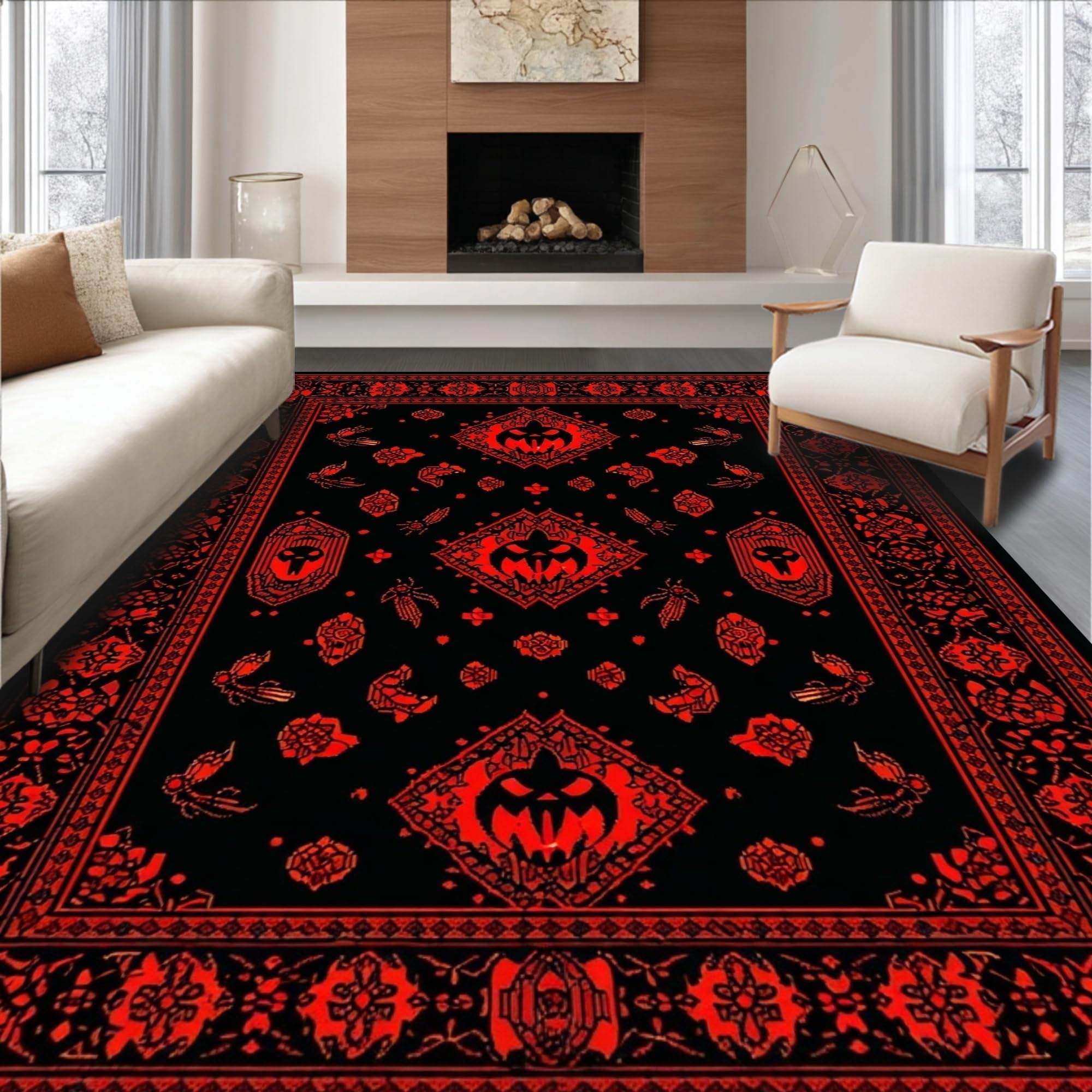 ODIKA Ultra Soft Area Rug 6x9, Non Slip, Stain Resistant, Washable Area ...