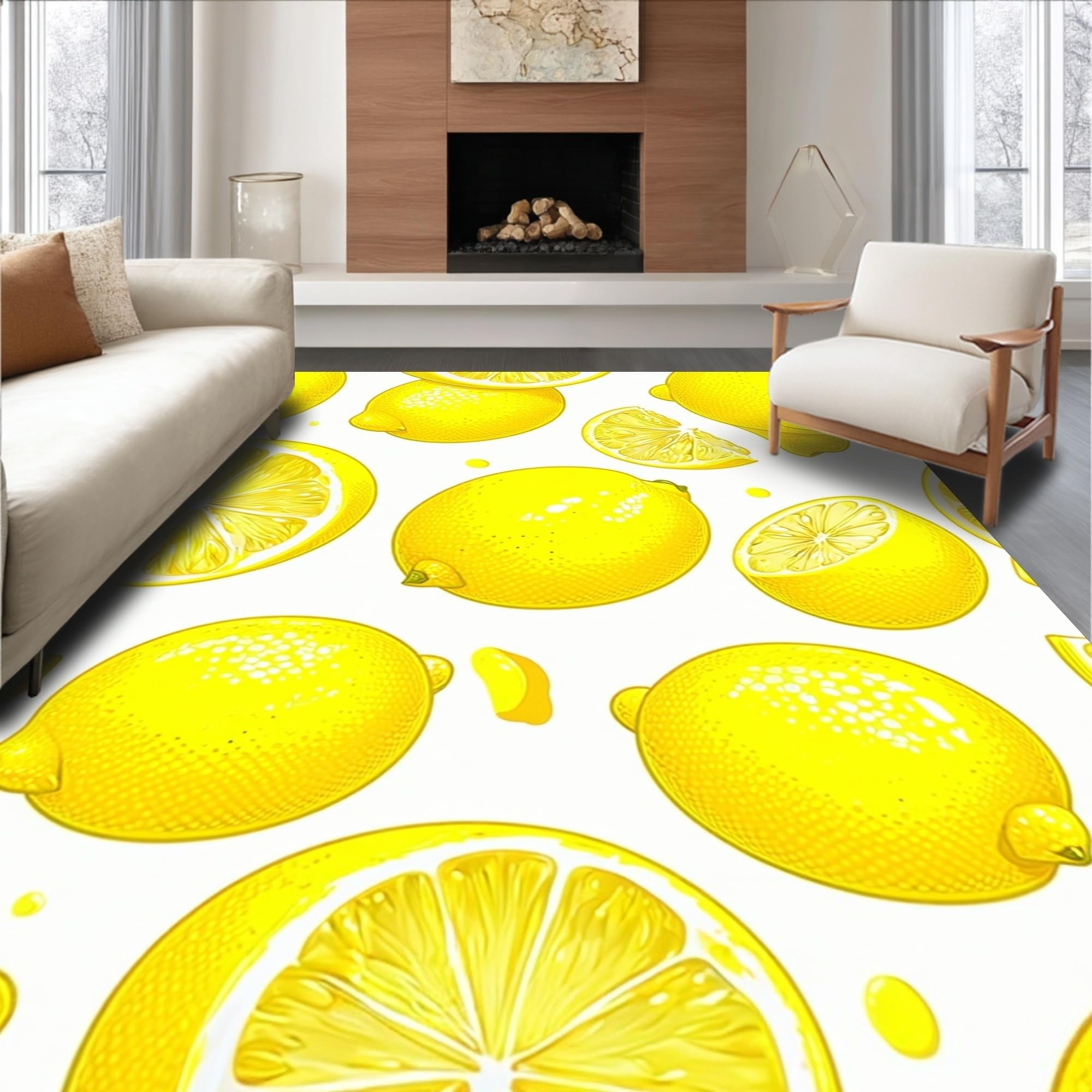 ODIKA Ultra Soft Area Rug 6x9, Non Slip, Stain Resistant, Washable Area ...