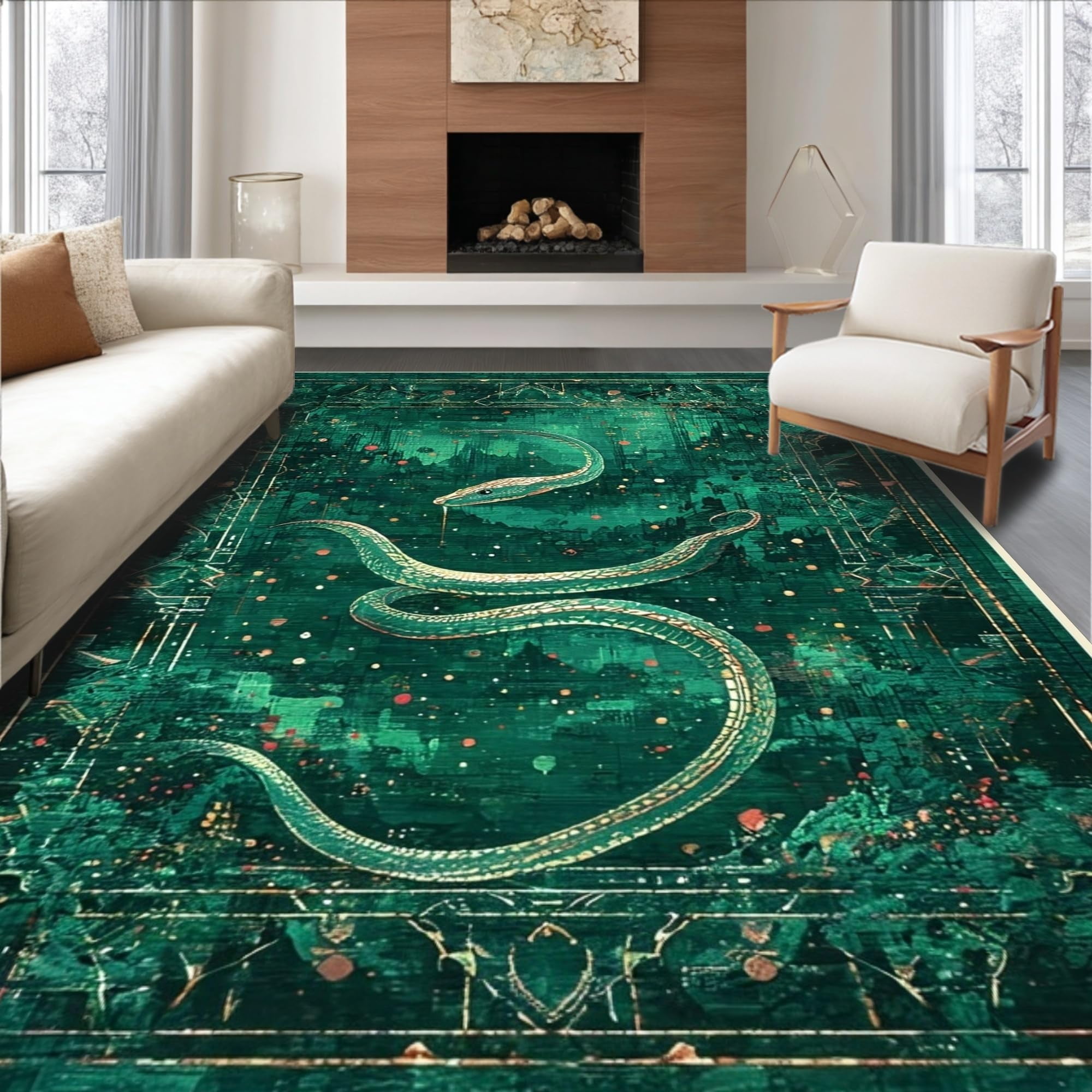 ODIKA Ultra Soft Area Rug 8x10, Non Slip, Stain Resistant, Washable ...