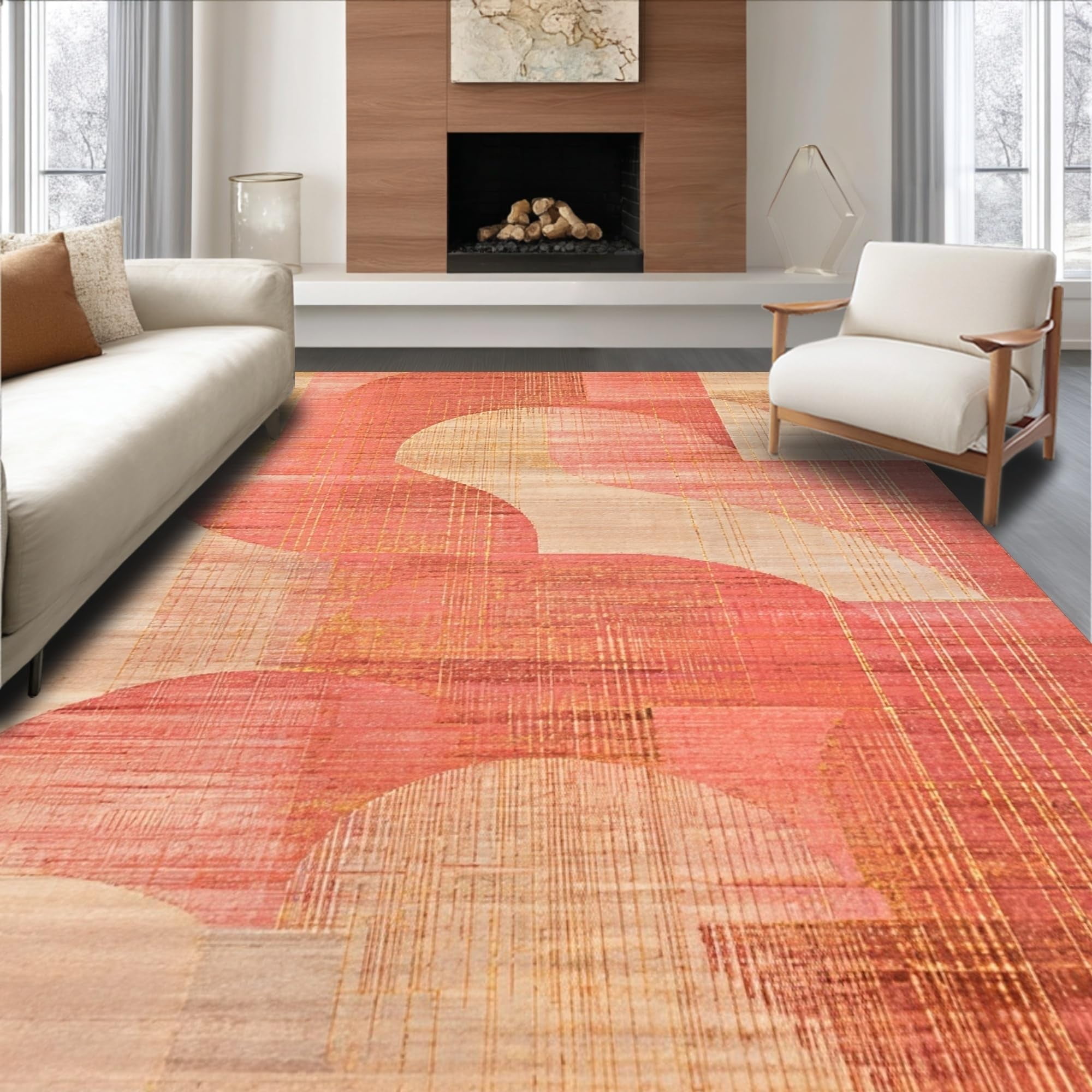 ODIKA Ultra Soft Area Rug 8x10, Non Slip, Stain Resistant, Washable ...