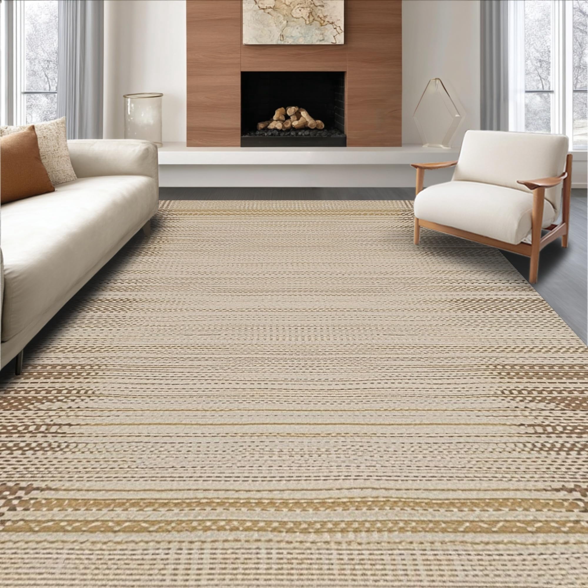 ODIKA Ultra Soft Area Rug 8x10, Non Slip, Stain Resistant, Washable ...