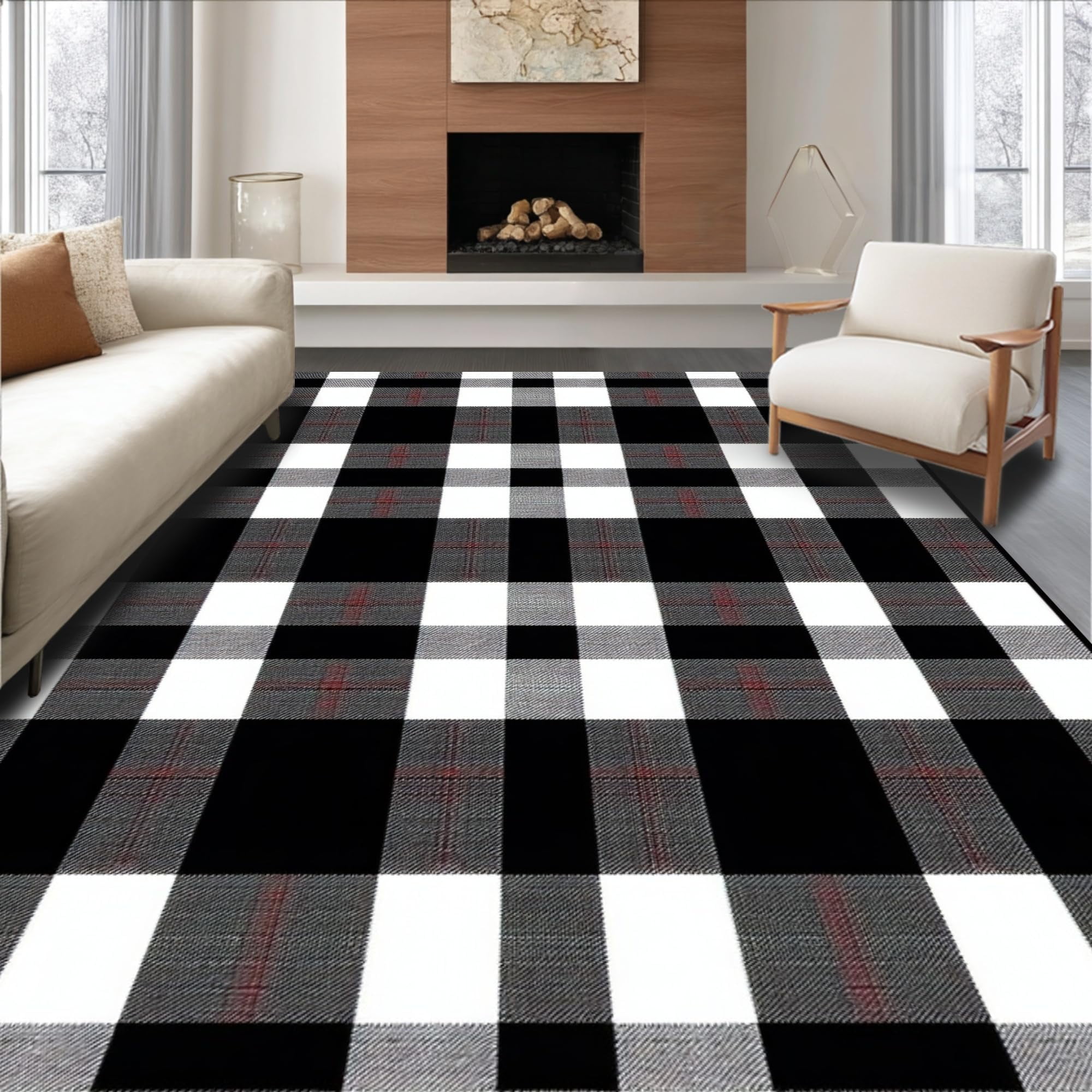 ODIKA Ultra Soft Area Rug 8x10, Non Slip, Stain Resistant, Washable ...