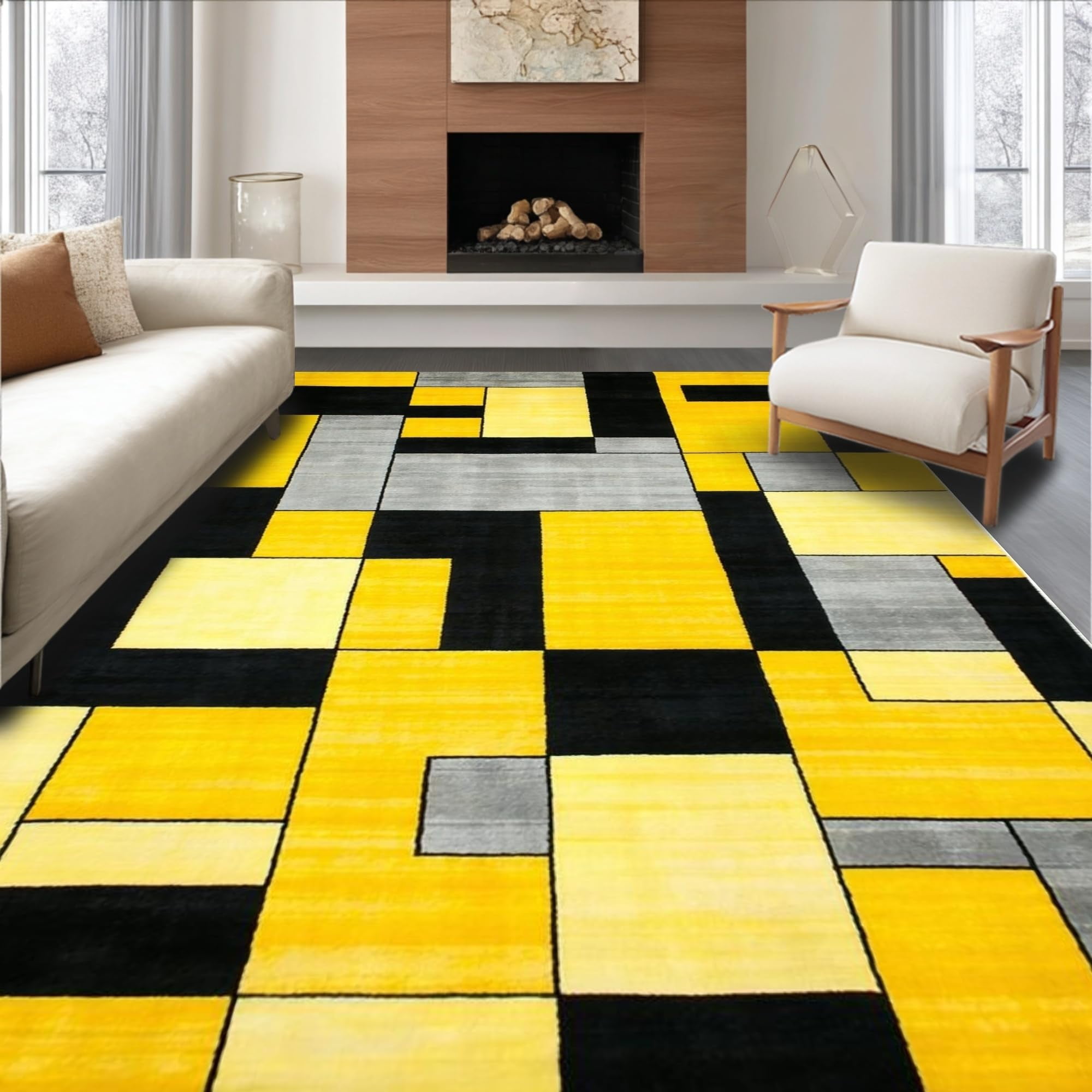 ODIKA Ultra Soft Area Rug 8x10, Non Slip, Stain Resistant, Washable ...