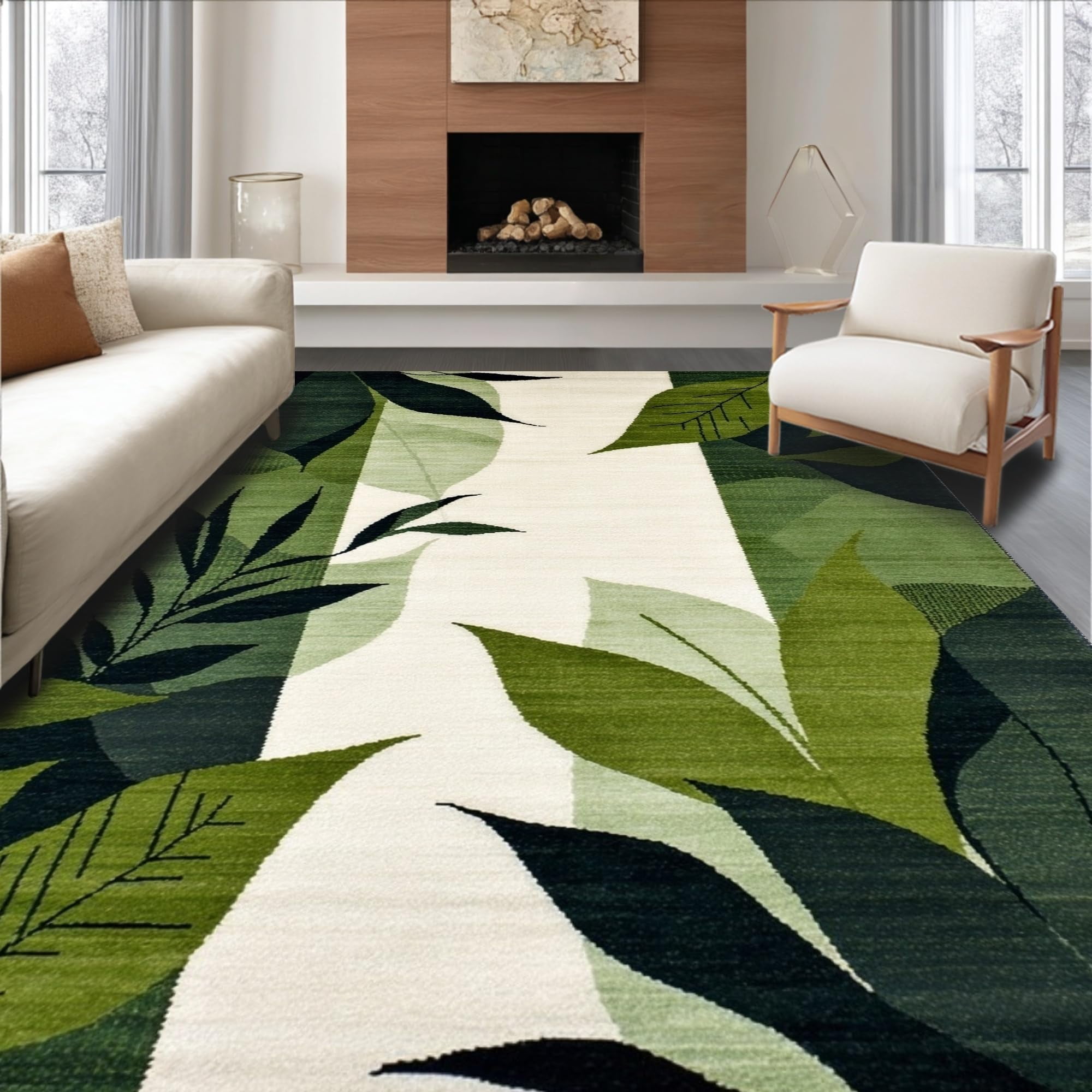 ODIKA Ultra Soft Area Rug 8x10, Non Slip, Stain Resistant, Washable ...