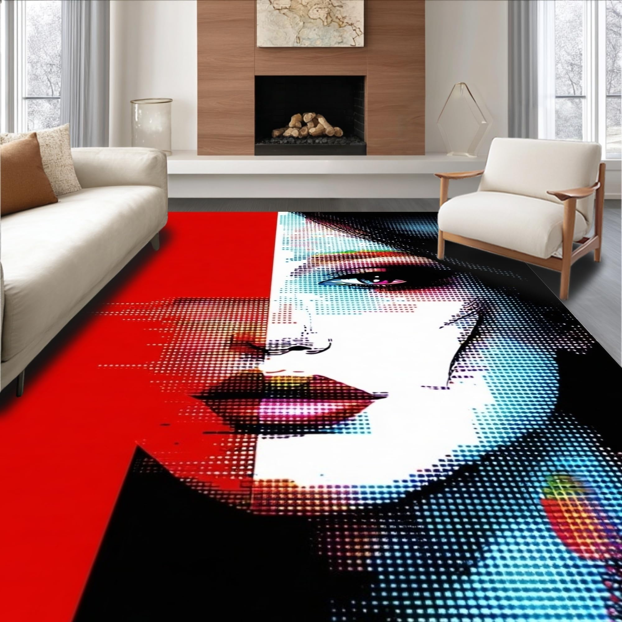 ODIKA Ultra Soft Area Rug 8x10, Non Slip, Stain Resistant, Washable ...