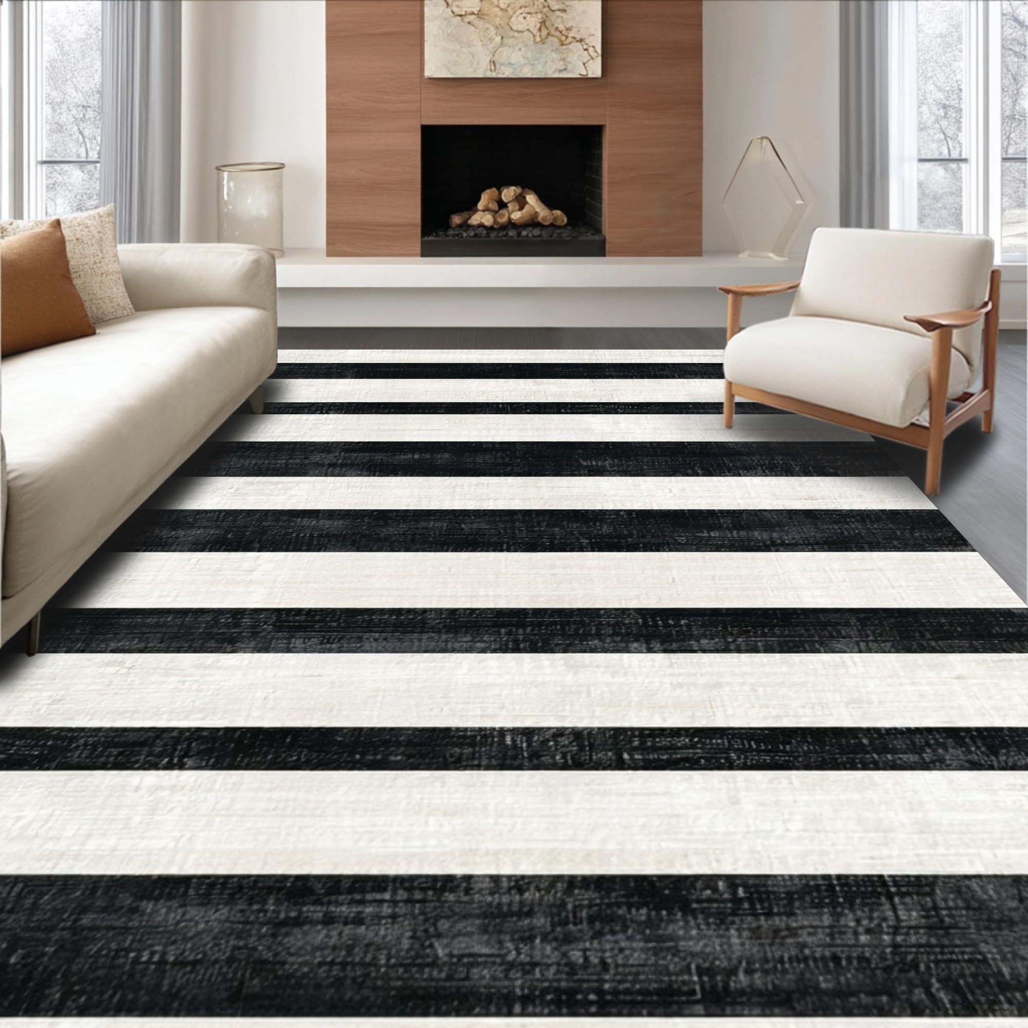 ODIKA Ultra Soft Area Rug 8x10, Non Slip, Stain Resistant, Washable ...