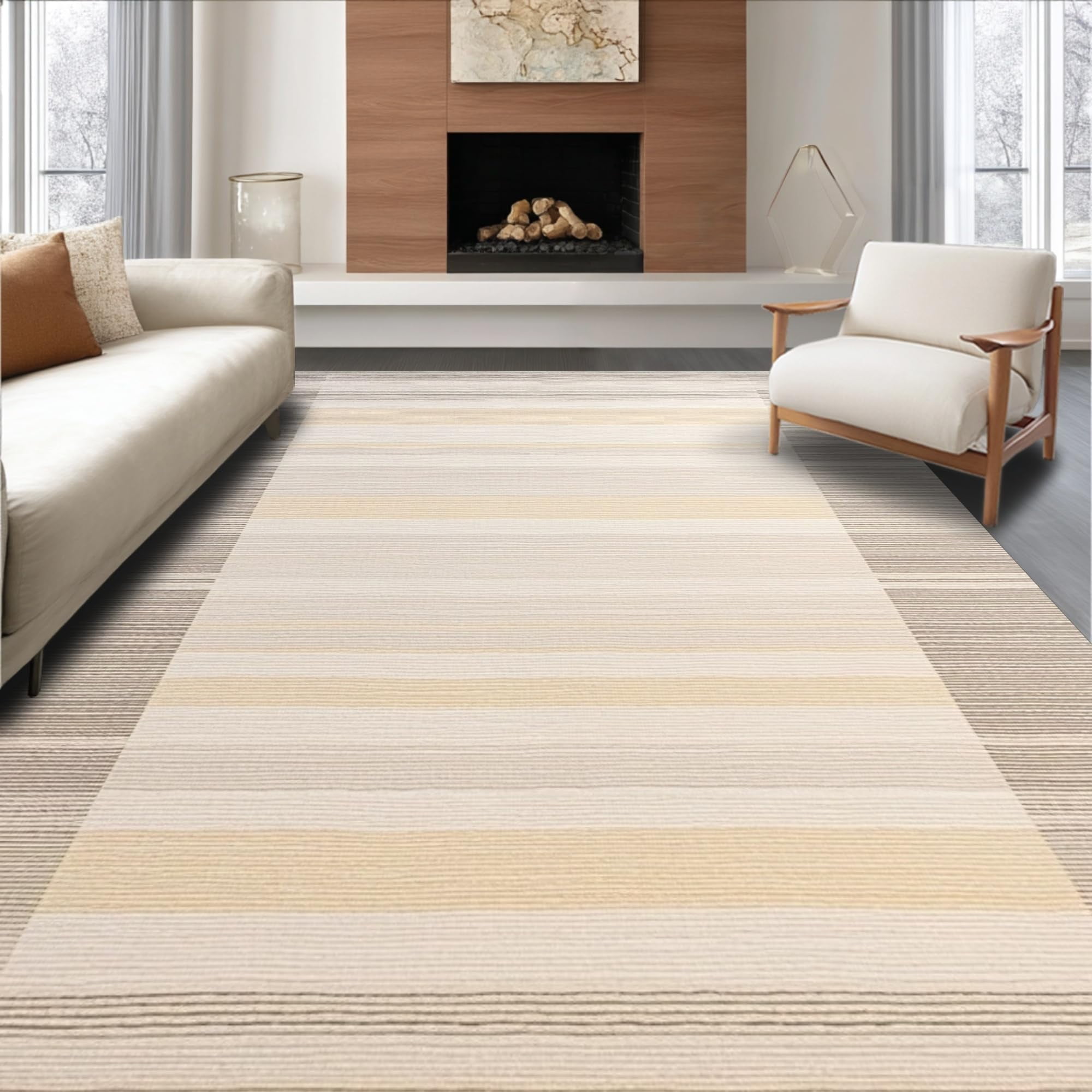 ODIKA Ultra Soft Area Rug 8x10, Non Slip, Stain Resistant, Washable ...