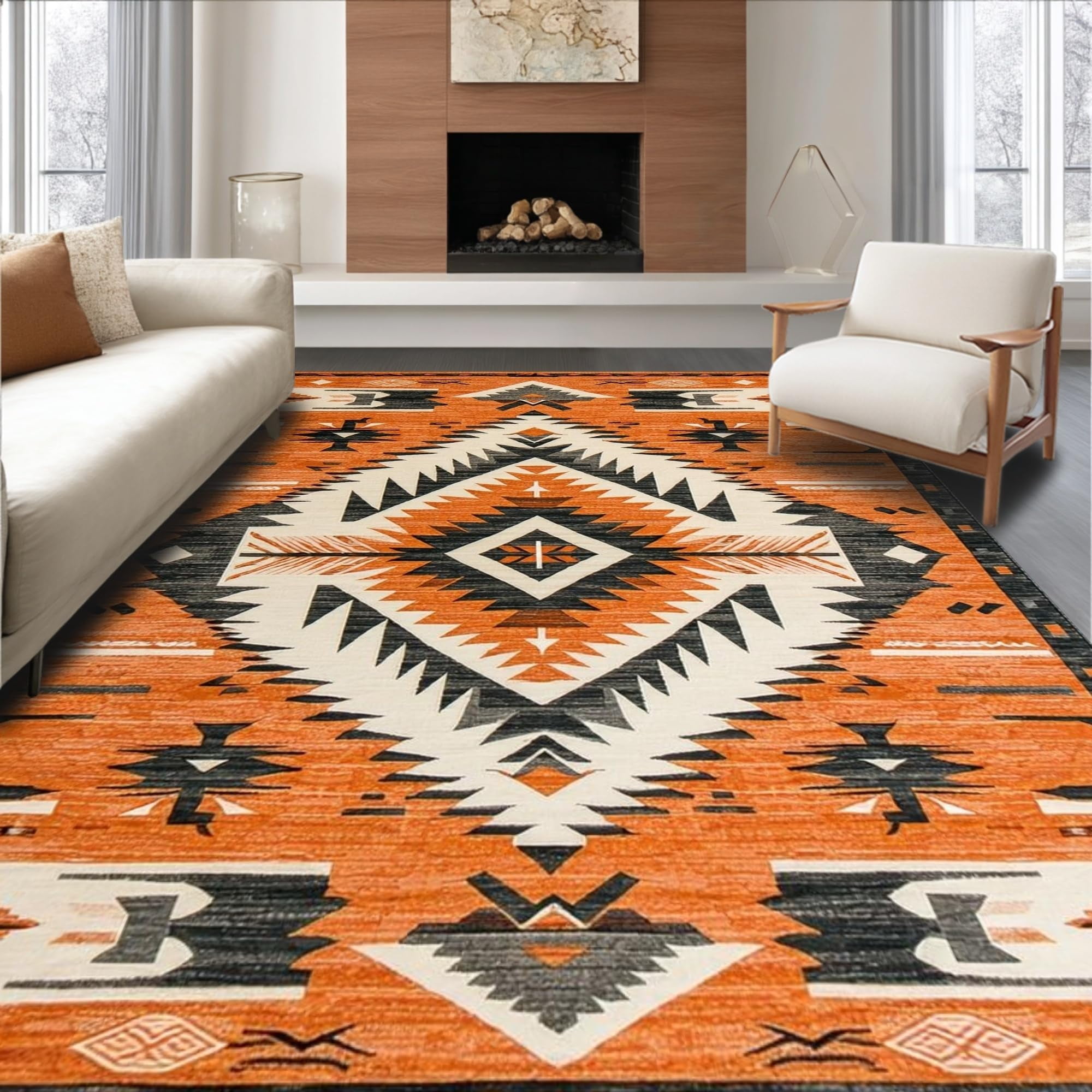 ODIKA Ultra Soft Area Rug 8x10, Non Slip, Stain Resistant, Washable ...
