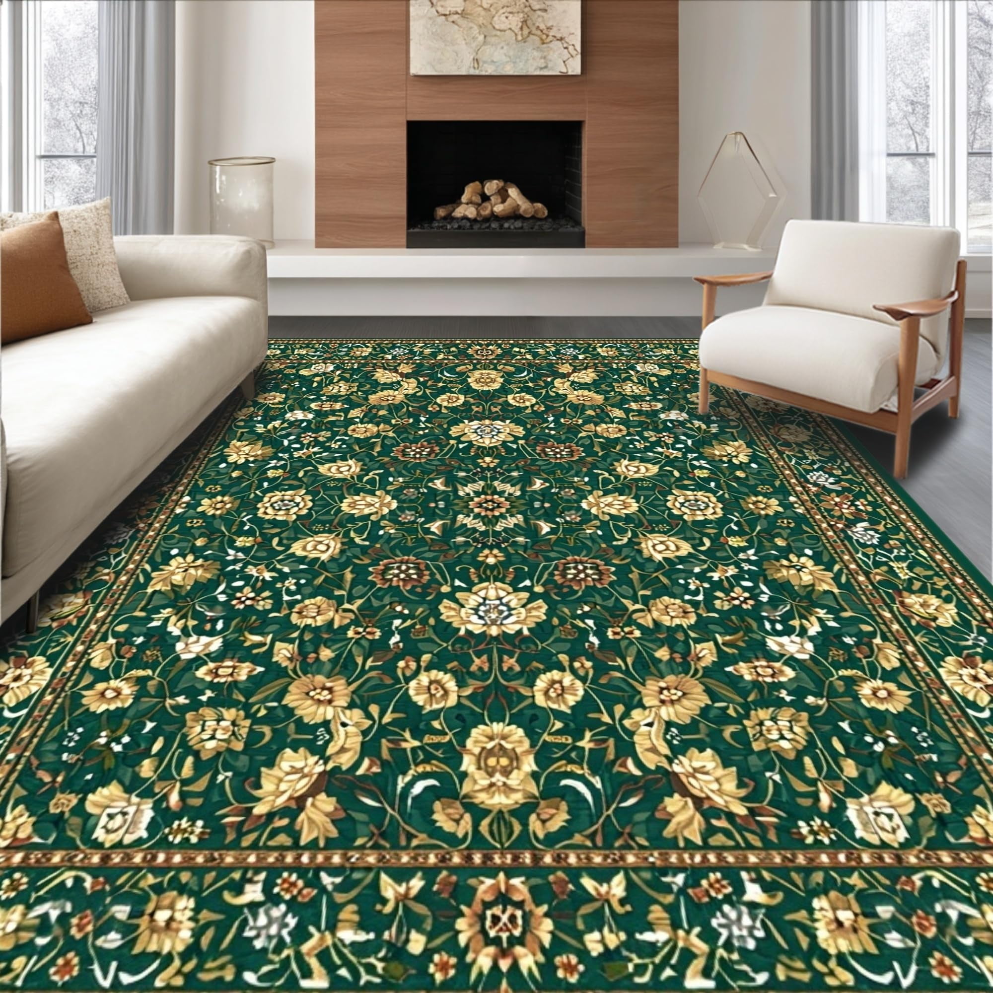 ODIKA Ultra Soft Area Rug 8x10, Non Slip, Stain Resistant, Washable ...