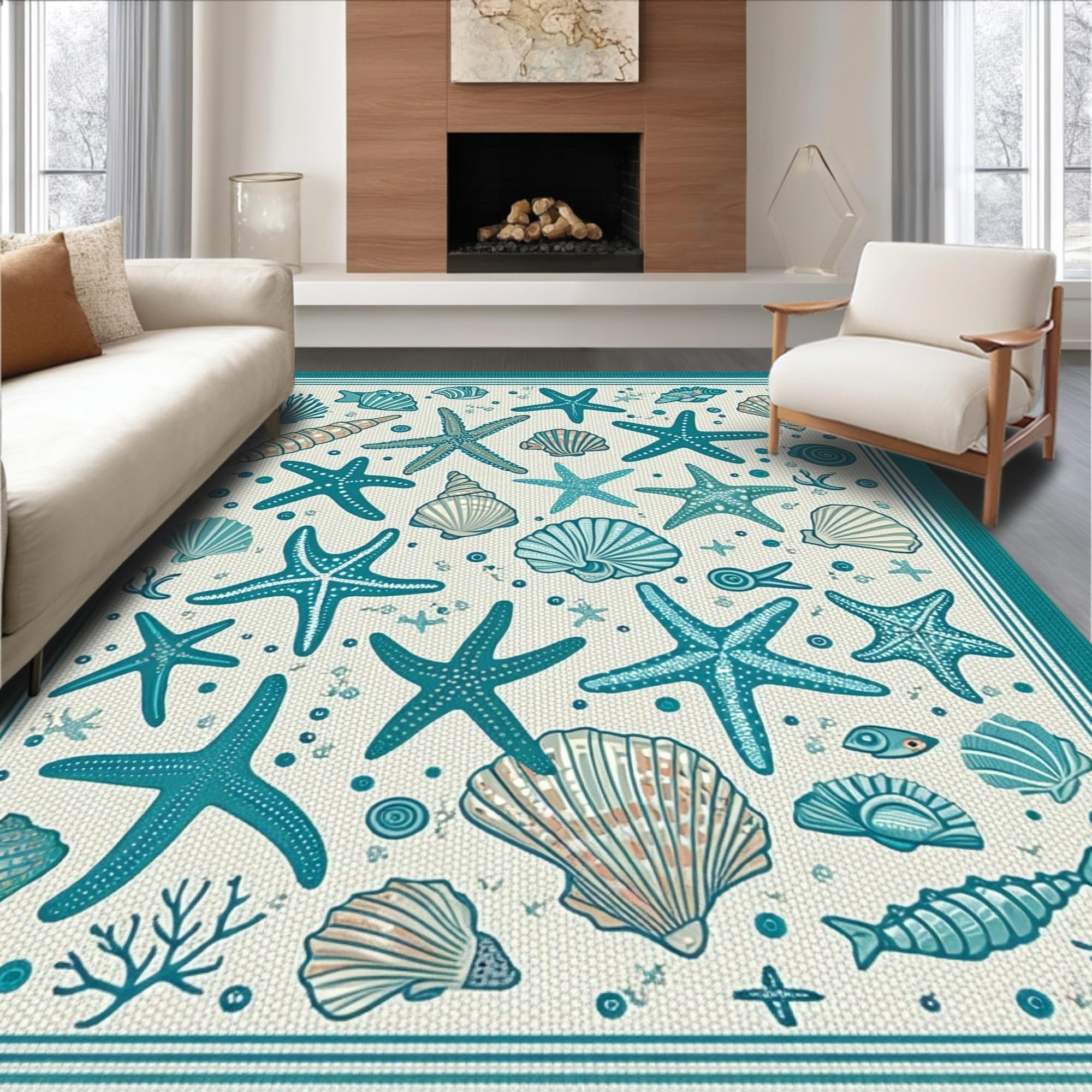 ODIKA Ultra Soft Area Rug 8x10, Non Slip, Stain Resistant, Washable ...