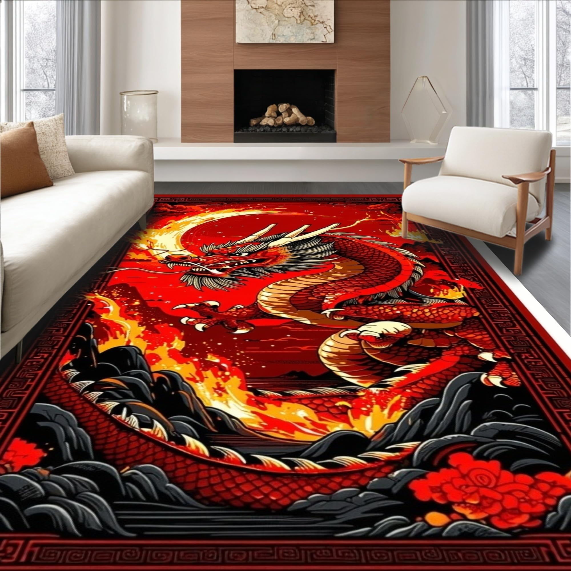 ODIKA Ultra Soft Area Rug 8x10, Non Slip, Stain Resistant, Washable ...