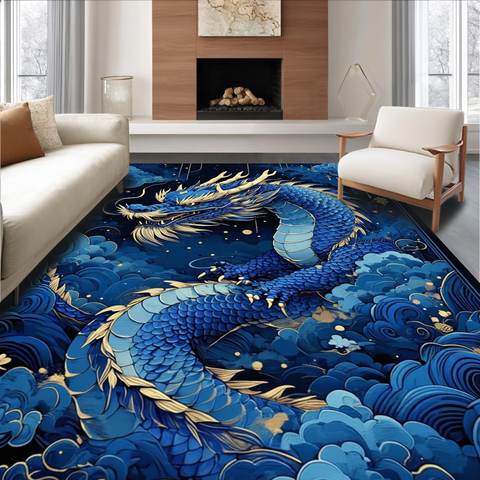 ODIKA Ultra Soft Area Rug 8x10, Non Slip, Stain Resistant, Washable ...