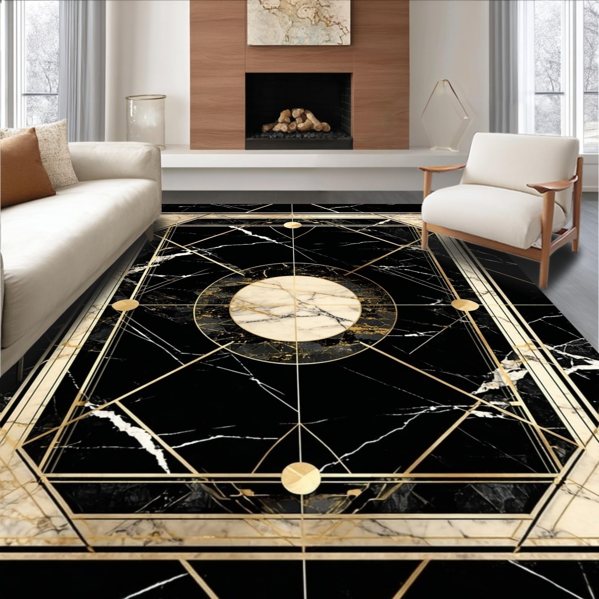 ODIKA Ultra Soft Area Rug 8x10, Non Slip, Stain Resistant, Washable ...