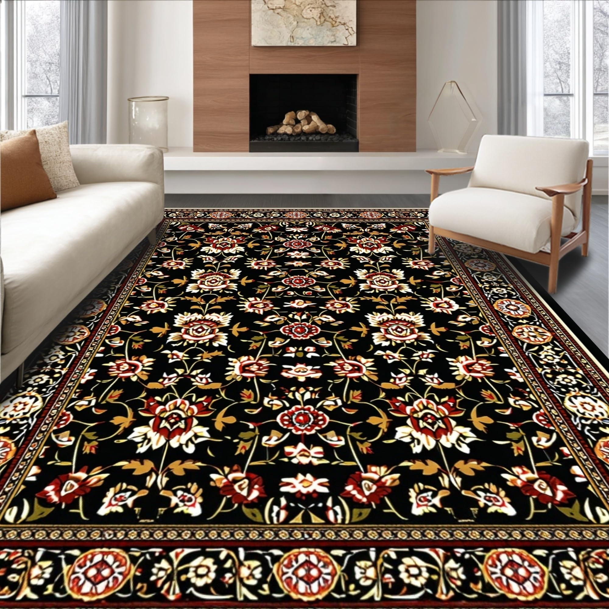 ODIKA Ultra Soft Area Rug 8x10, Non Slip, Stain Resistant, Washable ...